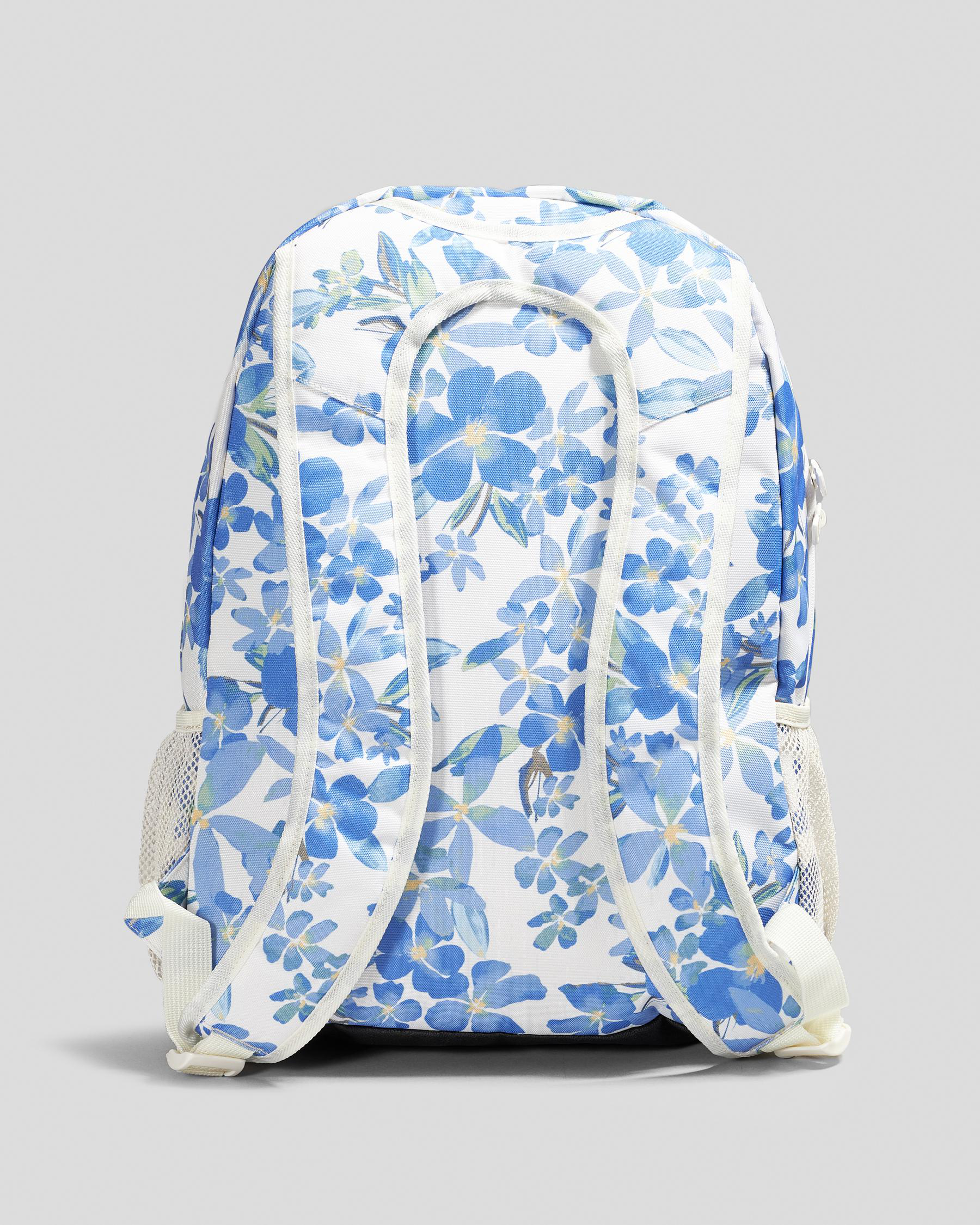 Shop Roxy Shadow Swell Printed Backpack In Egret Artsy Floral - Fast ...