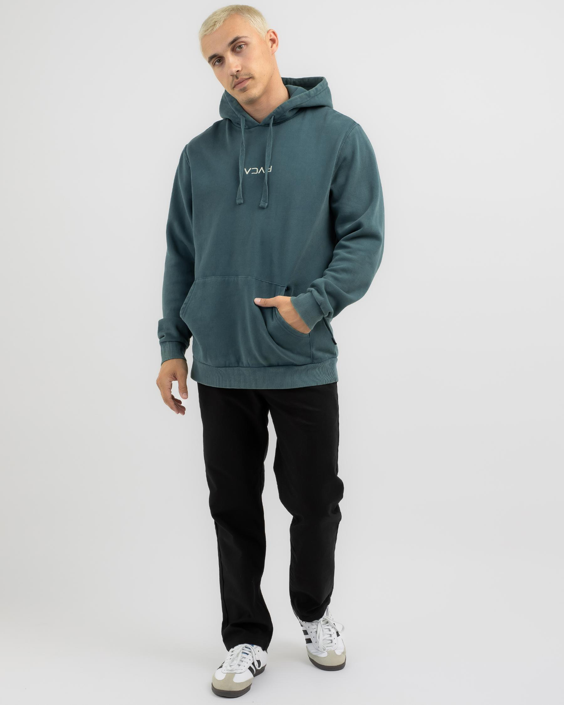 Shop RVCA Mini Flipped Hoodie In Atlantic - Fast Shipping & Easy ...