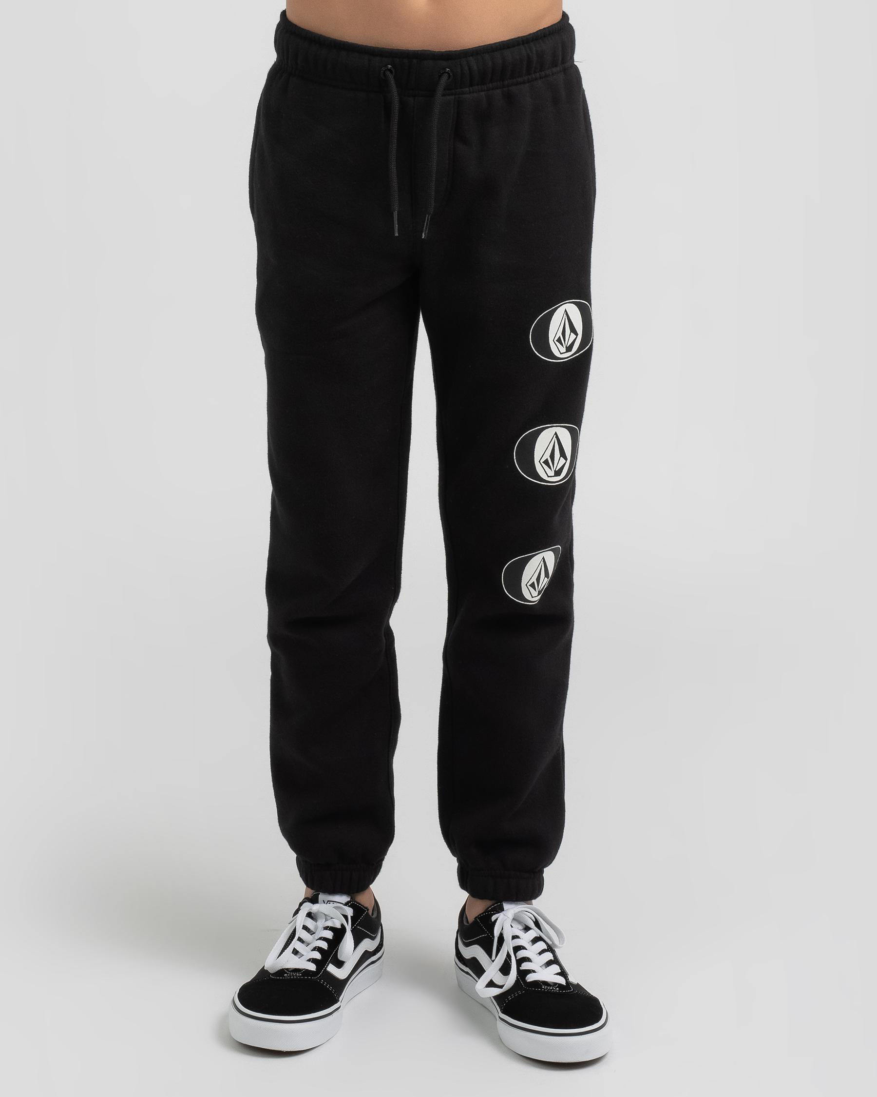 Shop Volcom Boys' Stone Stack Track Pants In Black - Fast Shipping ...