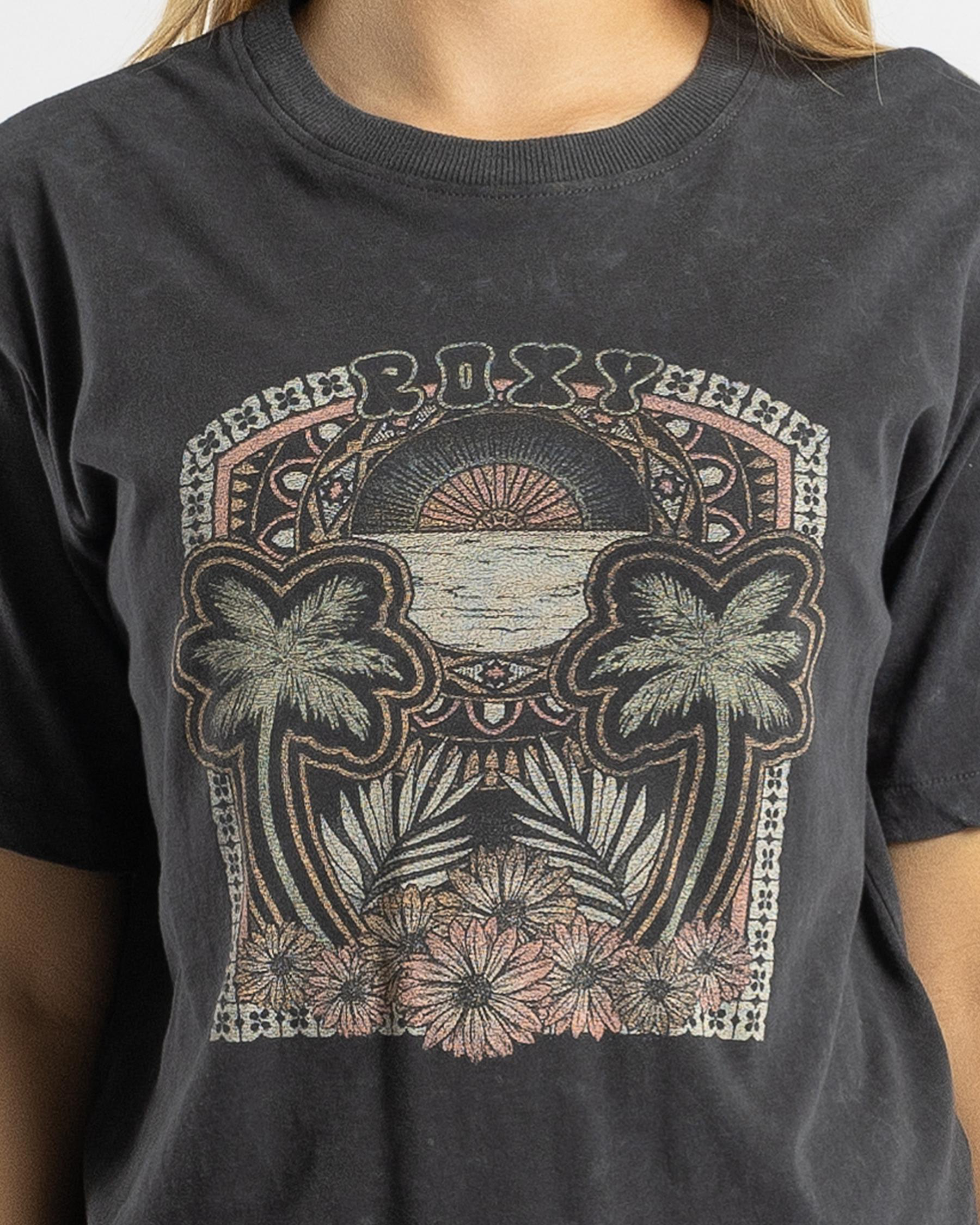 Shop Roxy Girls' Sun For All Seasons A T-Shirt In Phantom - Fast ...