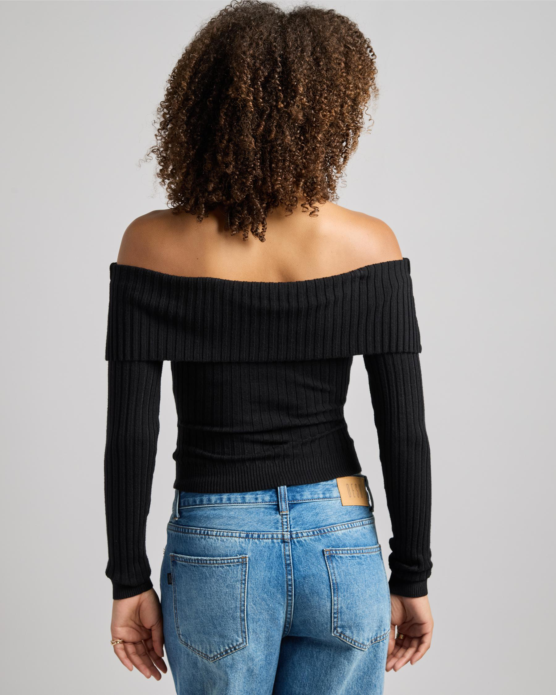 Shop Ava And Ever Ari Off Shoulder Knit Top In Black - Fast Shipping ...