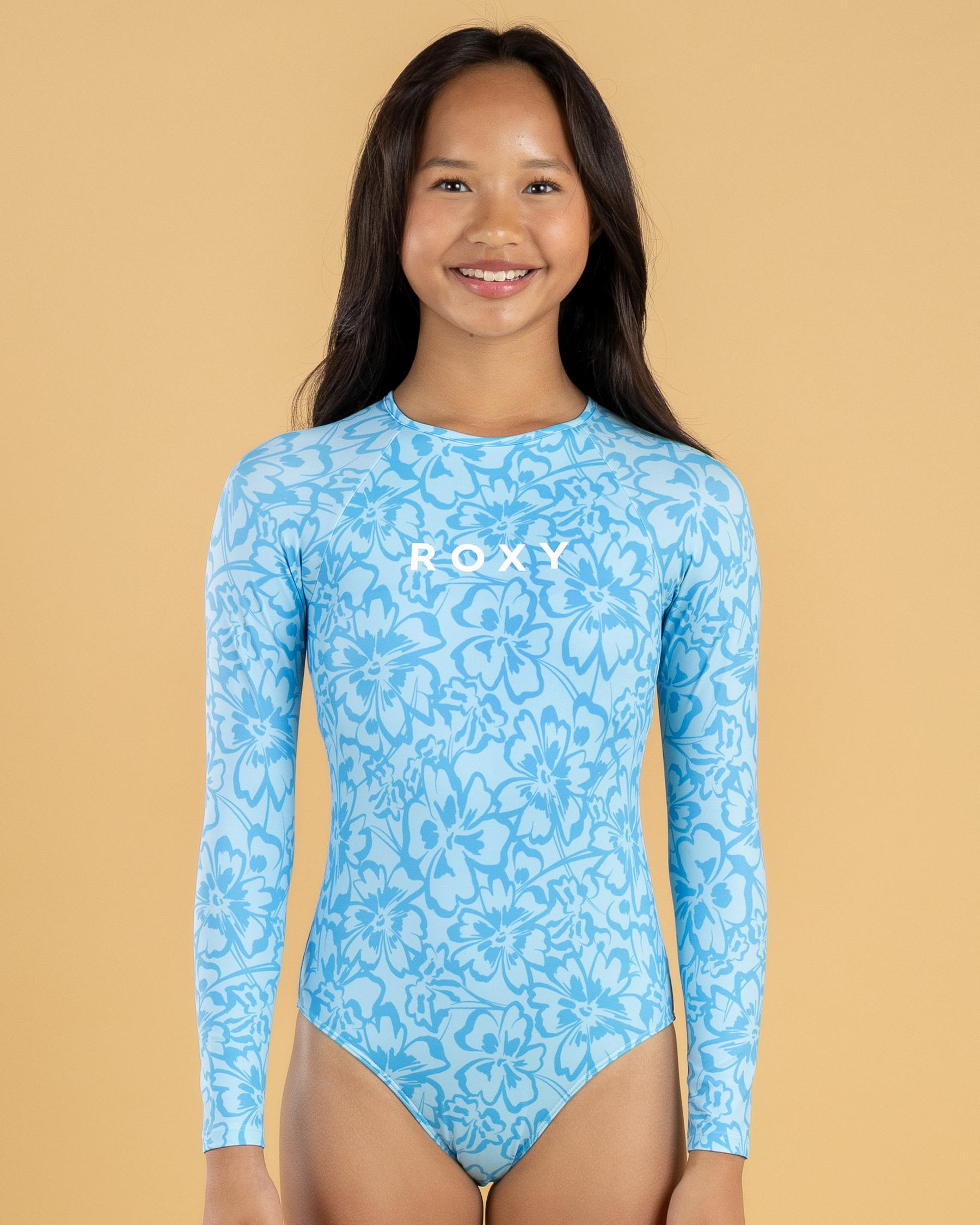 Roxy Girls' Flaura Bico Long Sleeve Surfsuit In Malibu Blue Flaura - FREE* Shipping & Easy ...