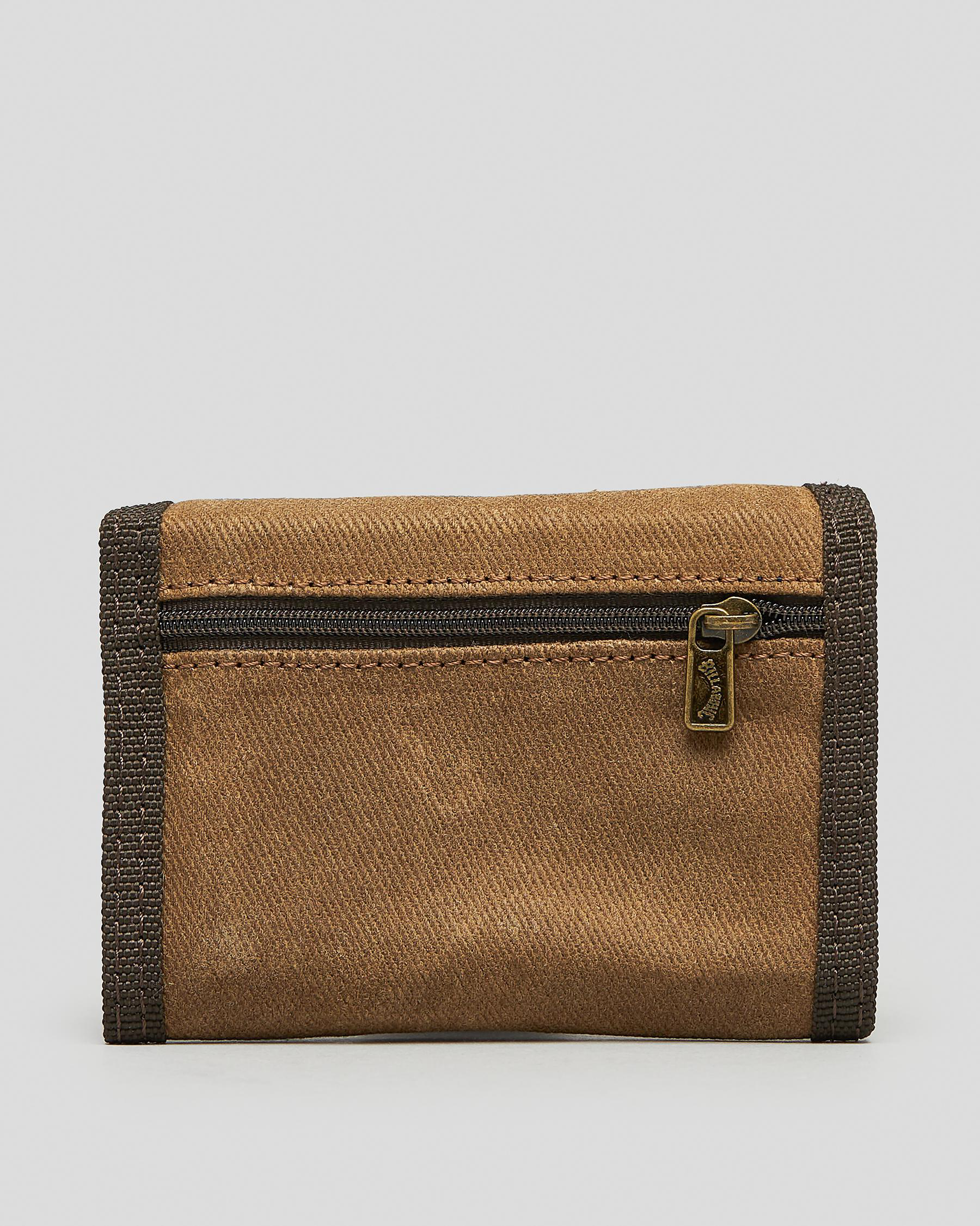 Shop Billabong Tribong Twill Wallet In Dark Khaki - Fast Shipping ...