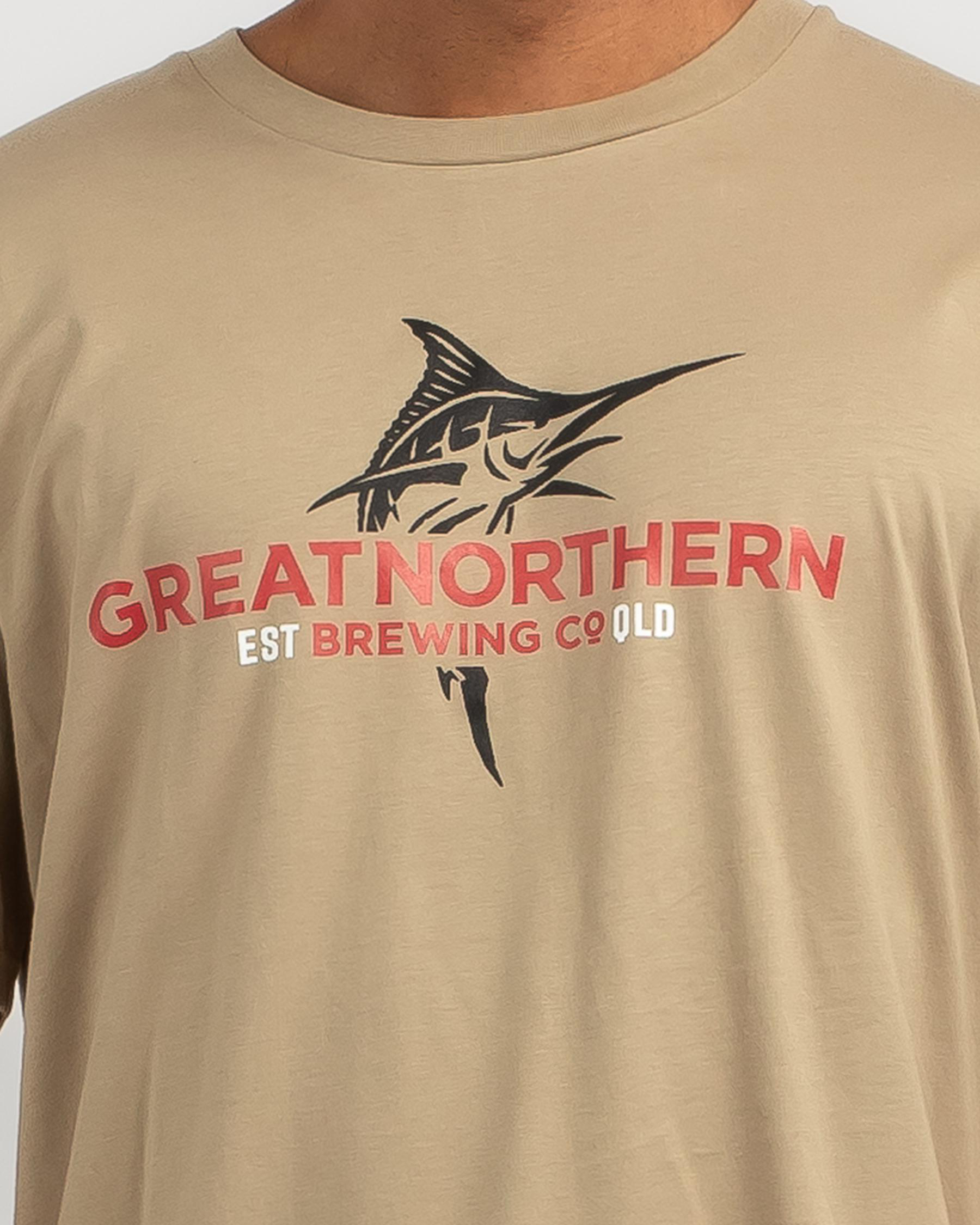 Shop Great Northern GN Marlin T-Shirt In Tan - Fast Shipping & Easy ...