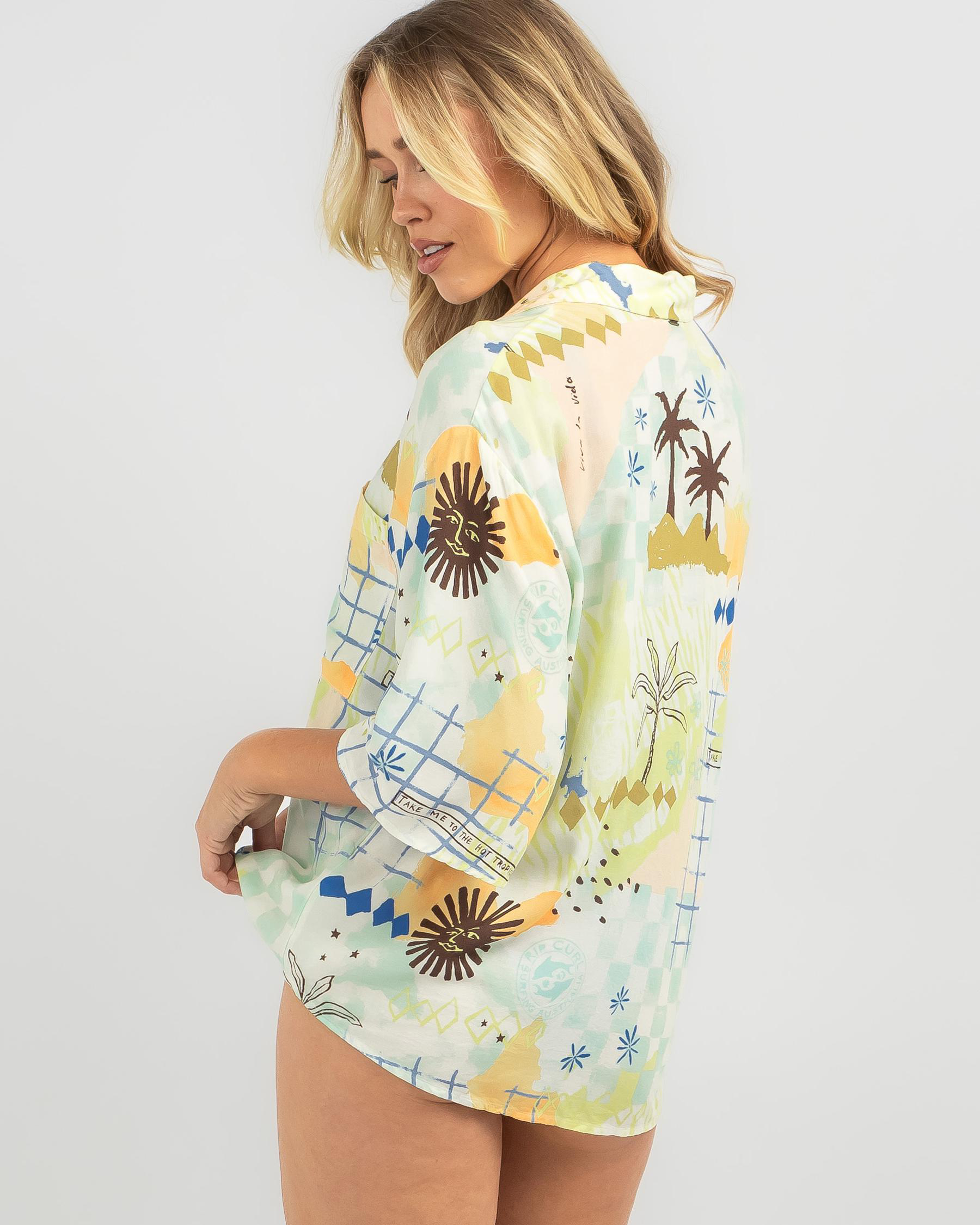 Shop Rip Curl Sun Club Shirt In Multico - Fast Shipping & Easy Returns ...