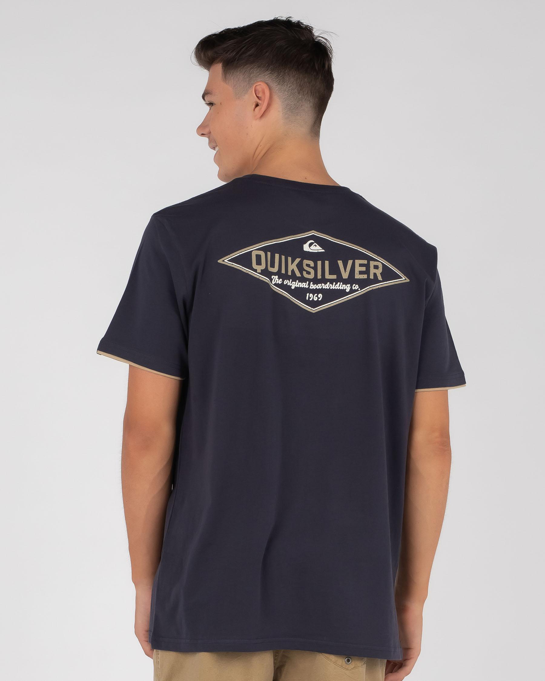 Shop Quiksilver Tipper T-Shirt In Parisian Night - Fast Shipping & Easy ...