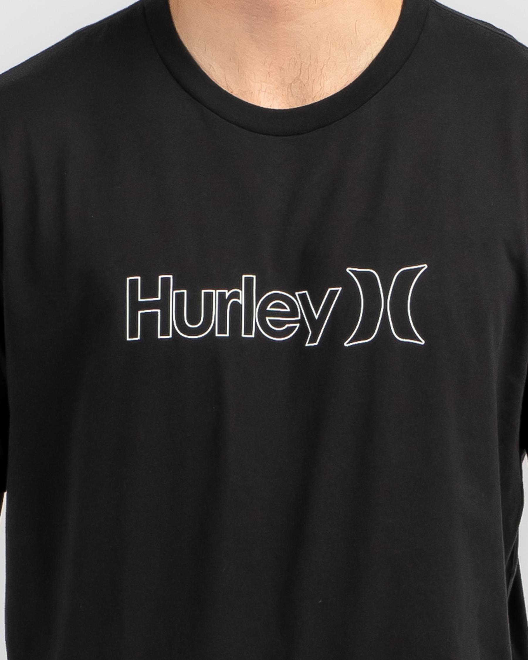 Shop Hurley Outline T-Shirt In Black - Fast Shipping & Easy Returns ...