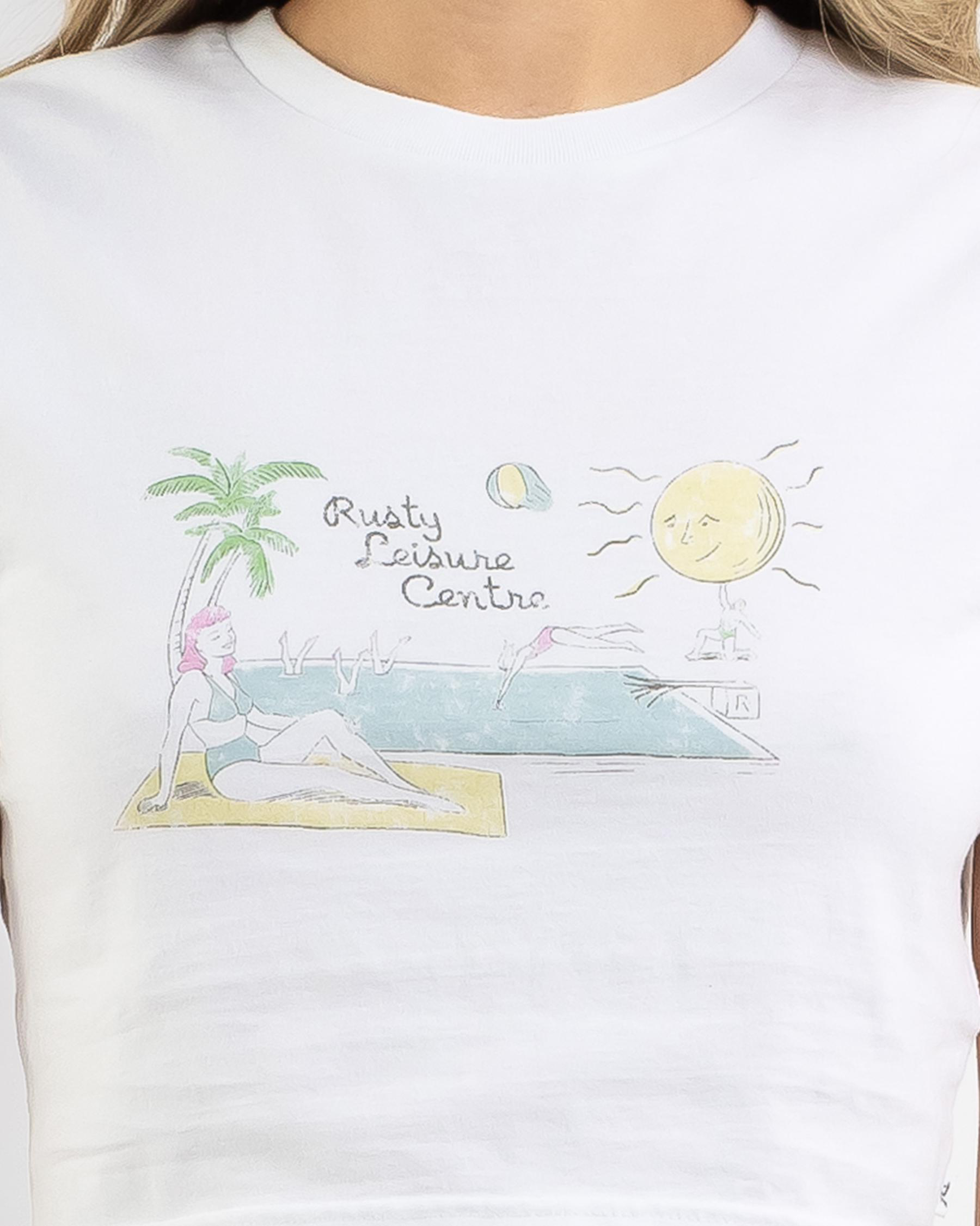 Shop Rusty Pool Side Organic Baby Tee In White - Fast Shipping & Easy ...