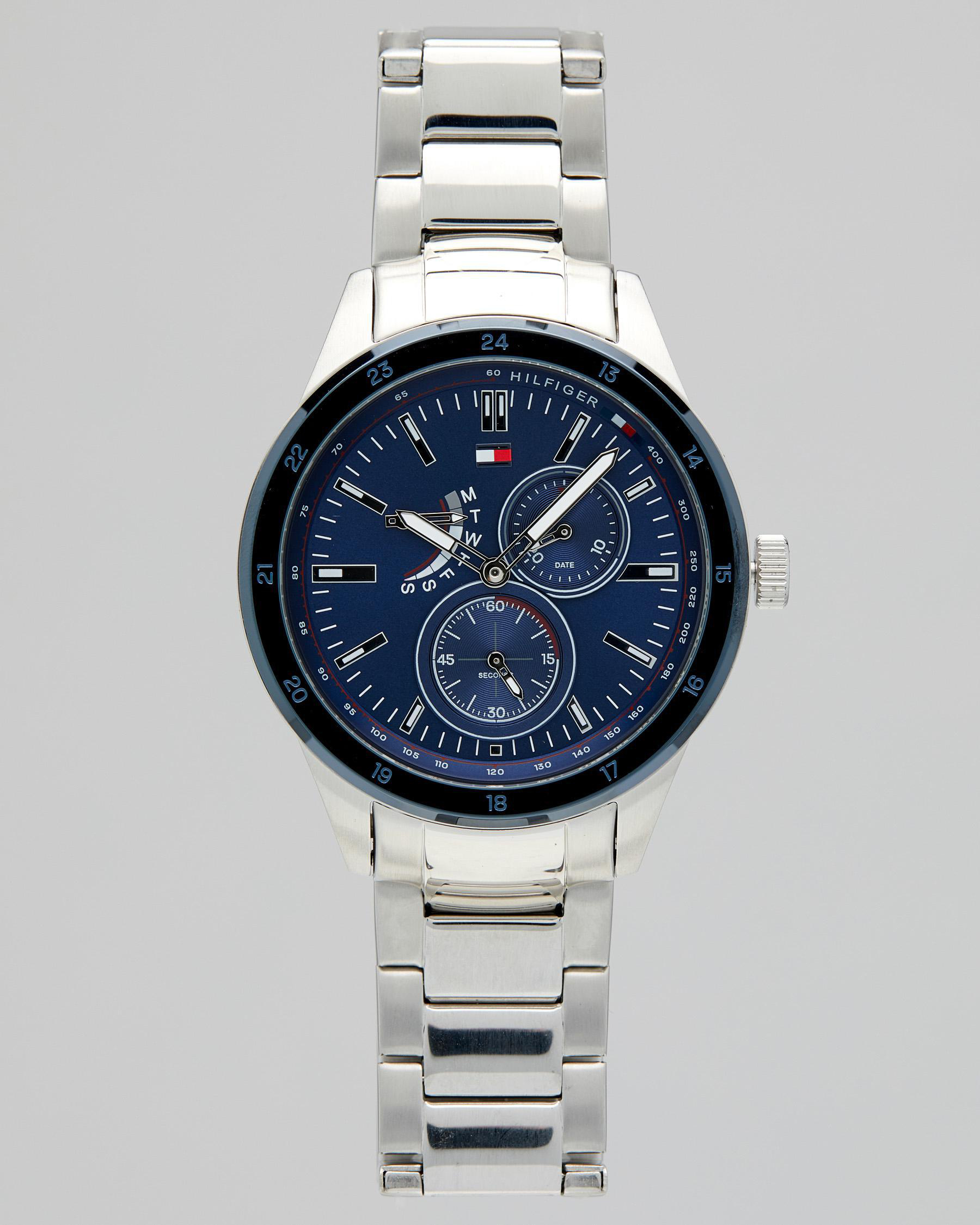 Shop Tommy Hilfiger Austin Watch In Navy/steel - Fast Shipping & Easy ...