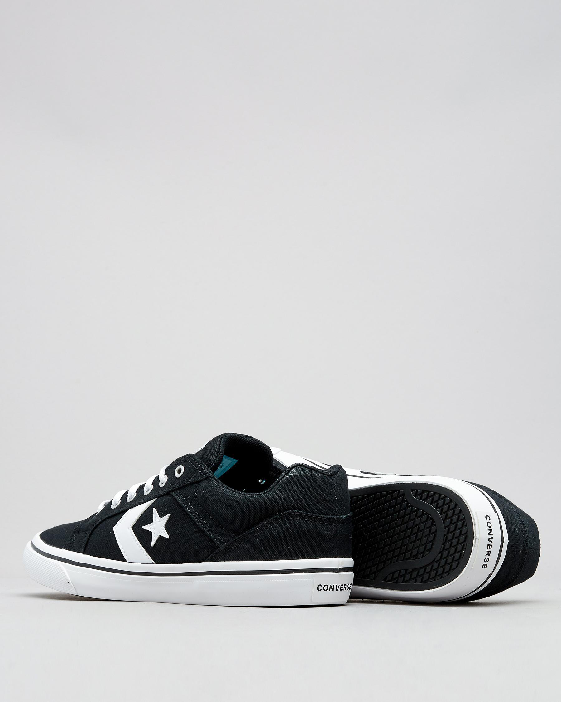 Shop Converse El Distrito 2.0 Low-Cut Shoes In Black/white/black - Fast ...