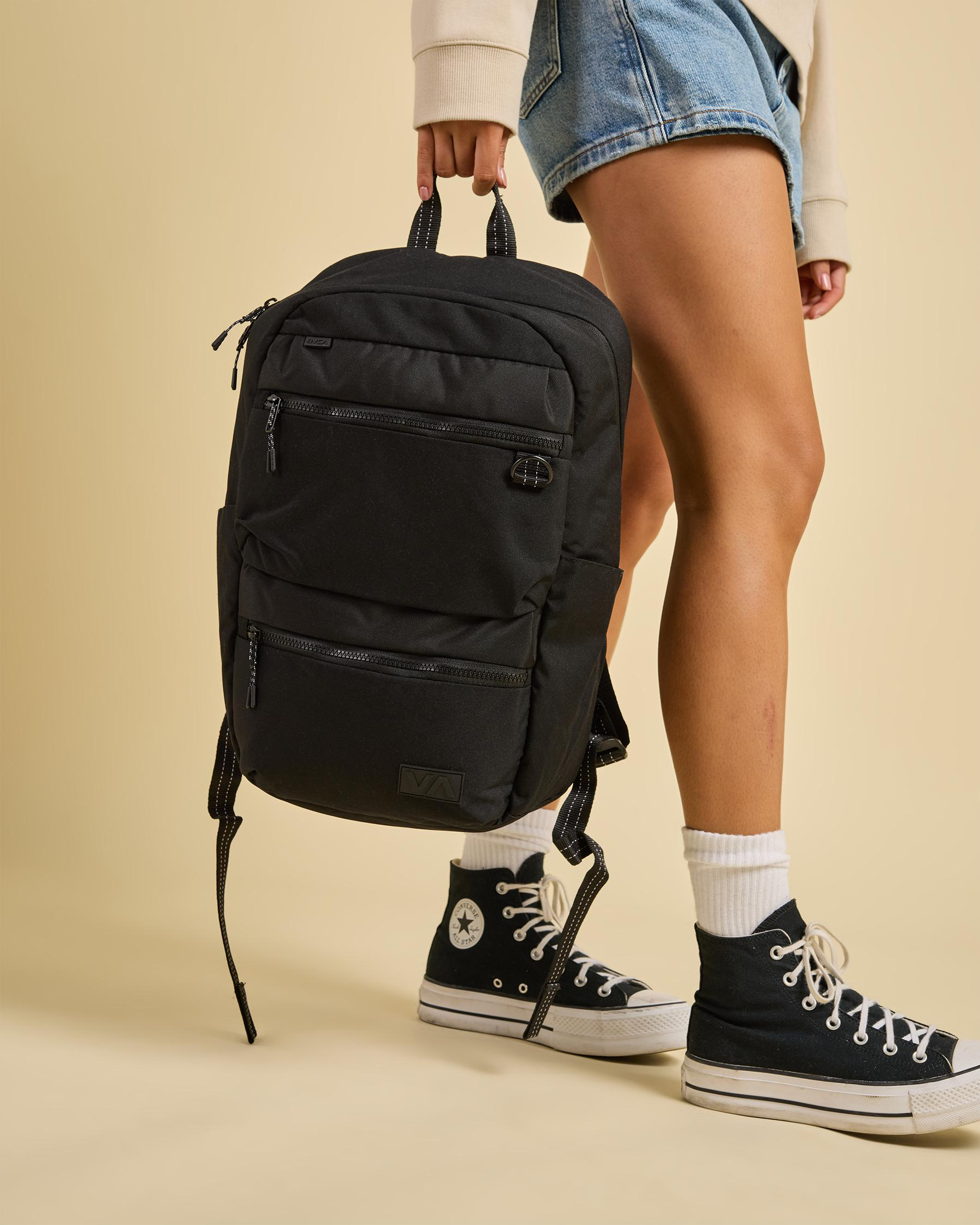 Shop RVCA Dual Backpack In Black - Fast Shipping & Easy Returns - City ...