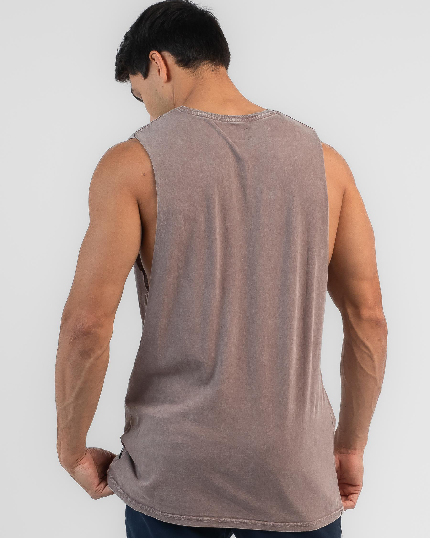 Shop Lucid Swivel Muscle Tank In Mauve Acid - Fast Shipping & Easy ...