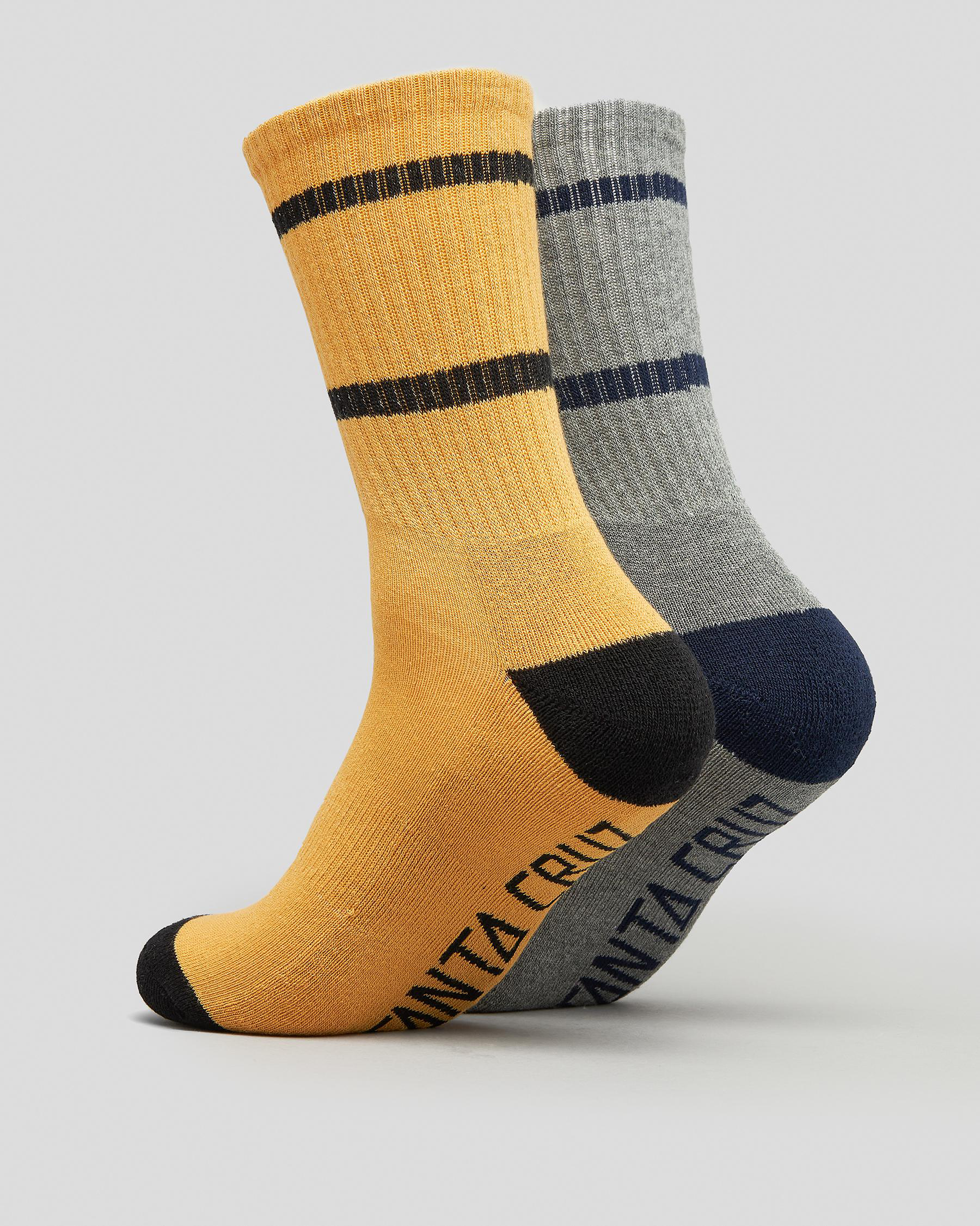 Shop Santa Cruz Screaming Hand Crew Socks In Multi - Fast Shipping ...