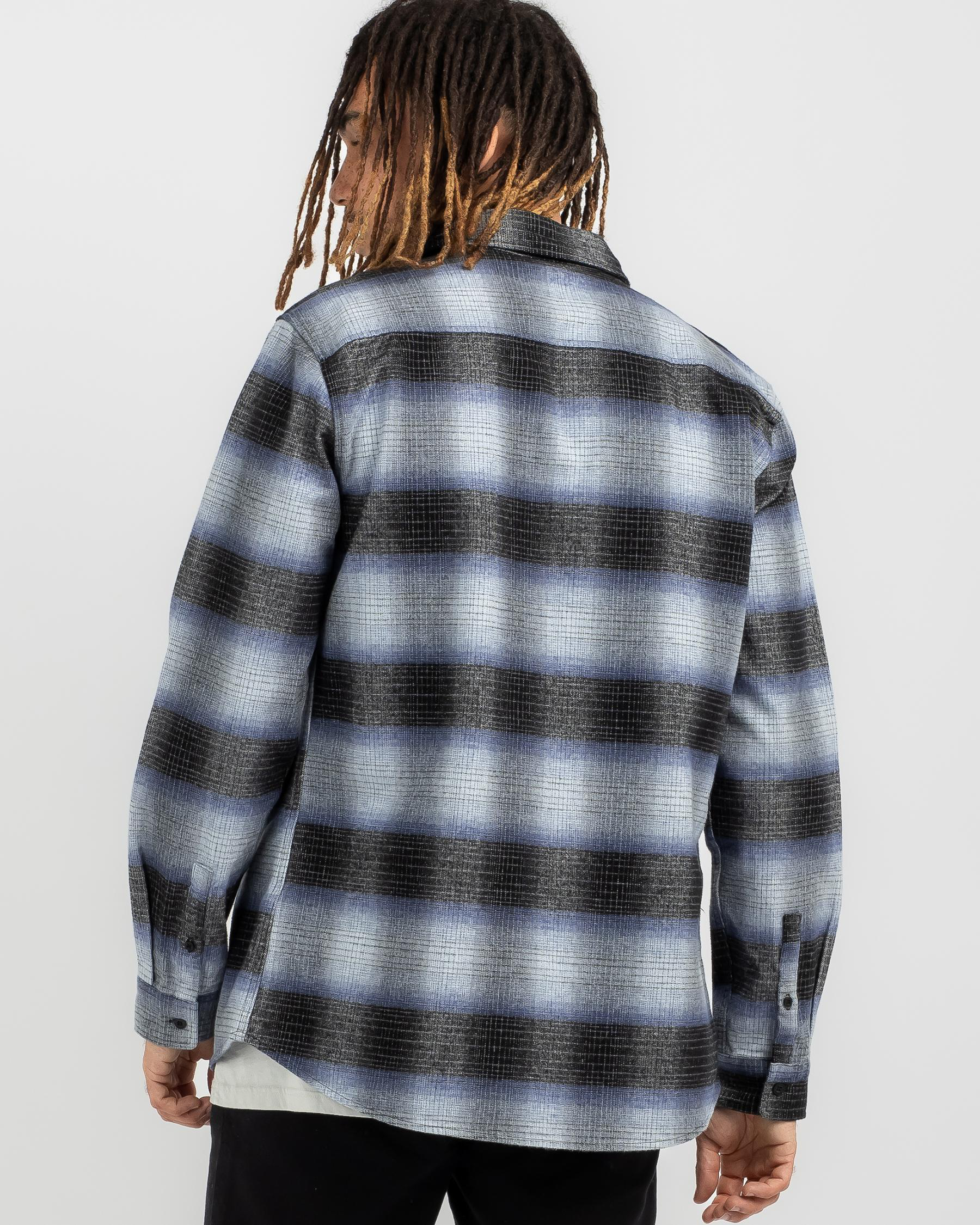 Shop Skylark Checkmate Flannel Long Sleeve Shirt In Blue - Fast Shipping & Easy Returns - City ...
