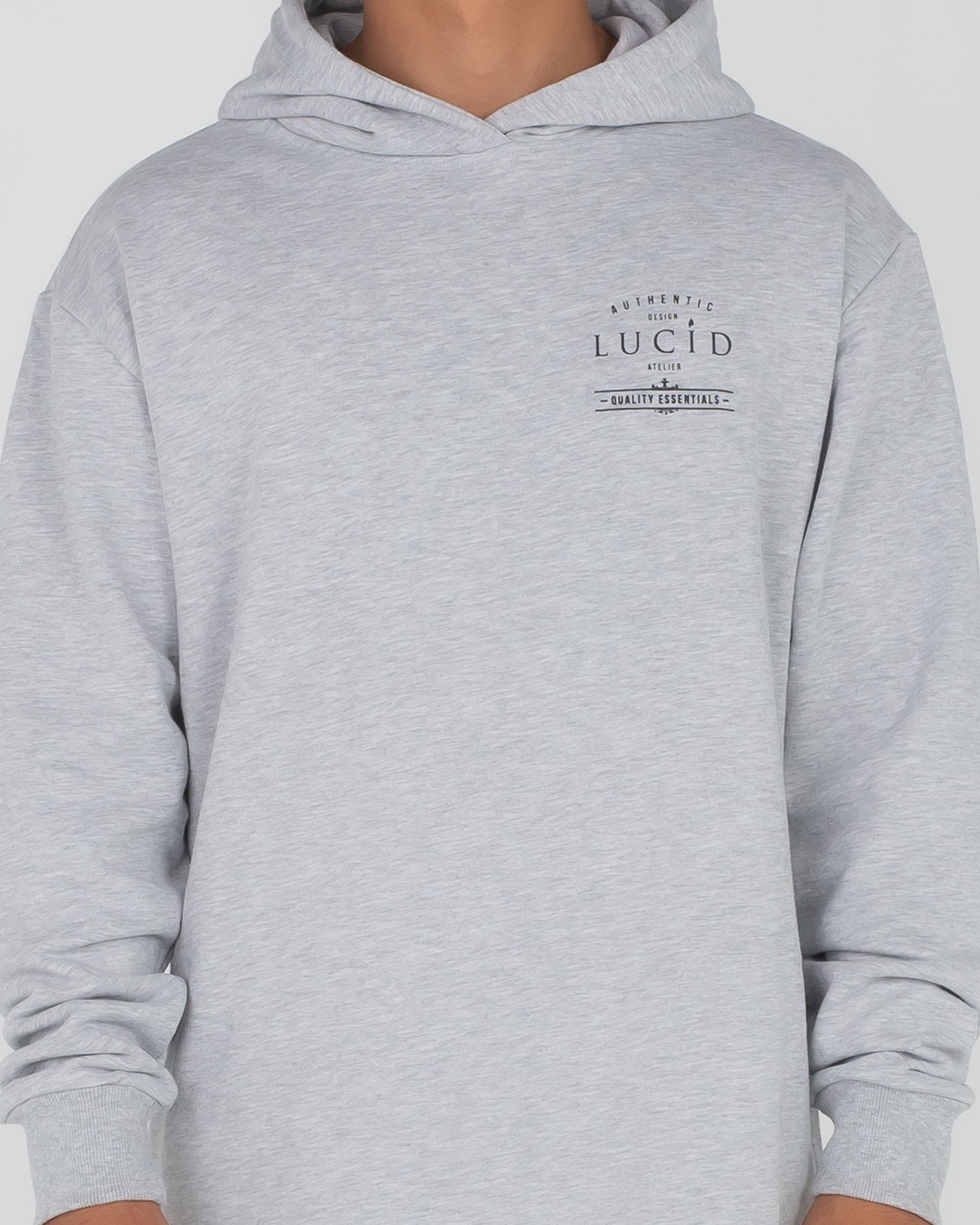Shop Lucid Ascend Hoodie In Light Grey Marle - Fast Shipping & Easy ...