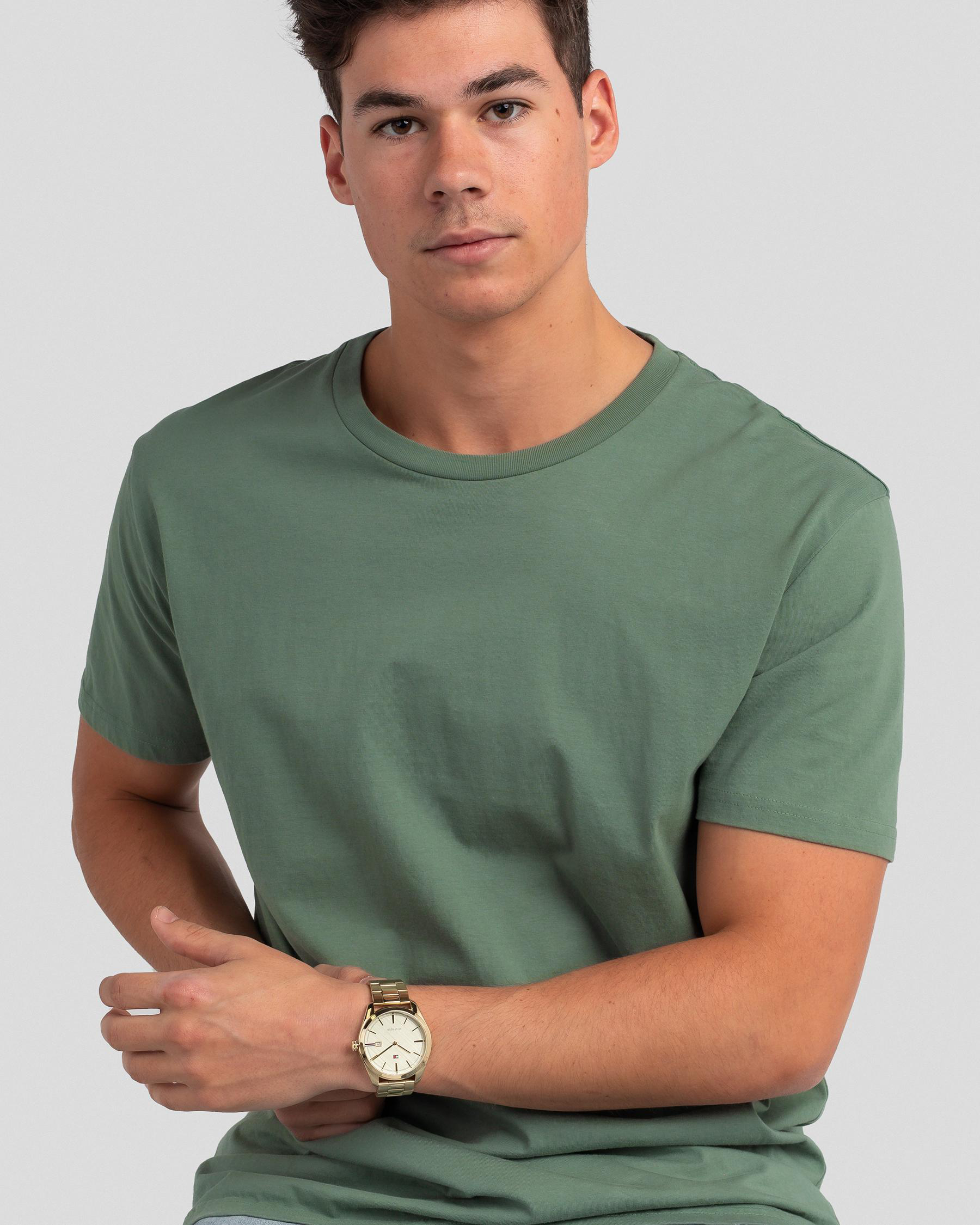 Shop Tommy Hilfiger Theo Watch In Gold/champagne/gold - Fast Shipping ...