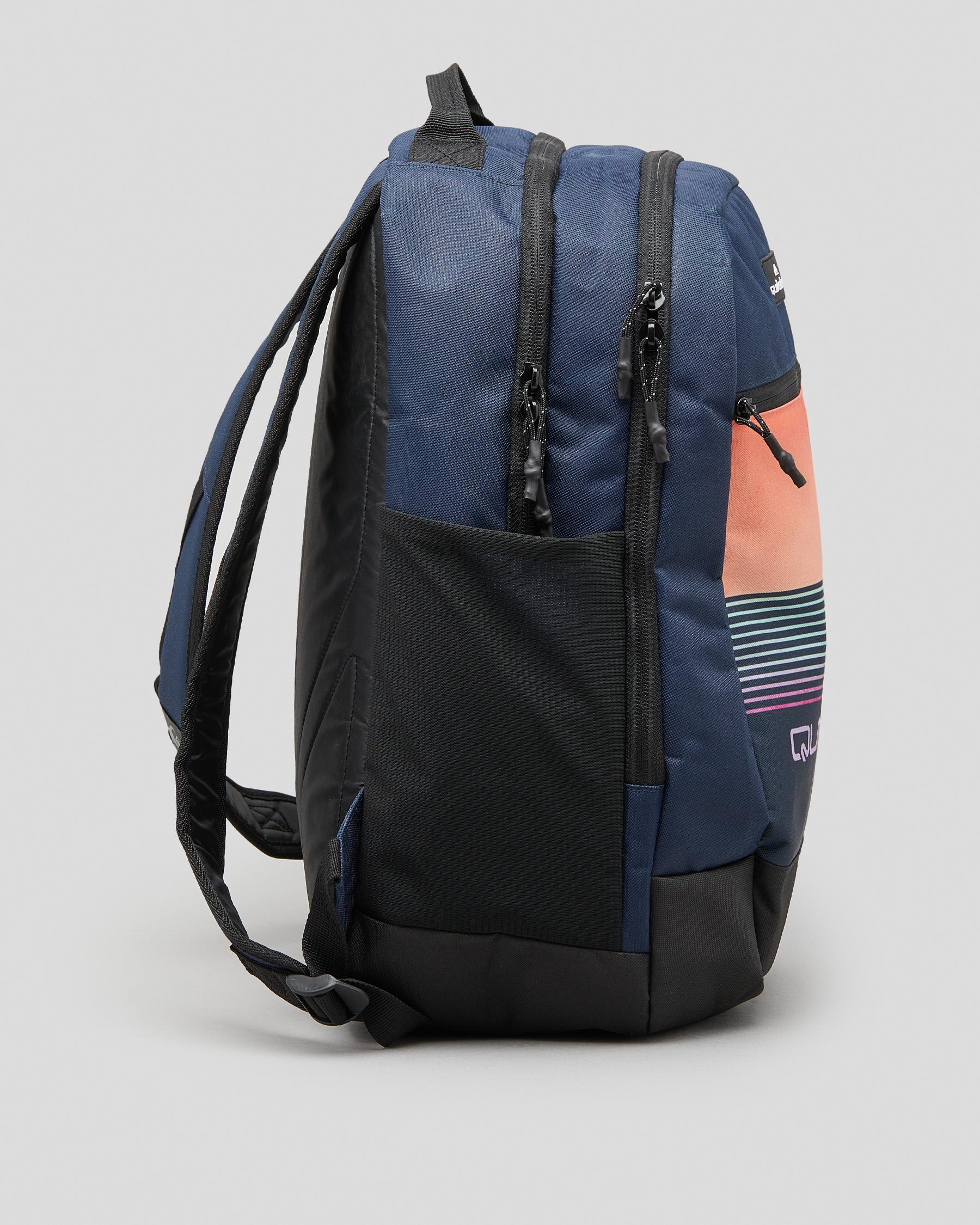 Shop Quiksilver Schoolie Backpack In Fiery Coral - Fast Shipping & Easy ...