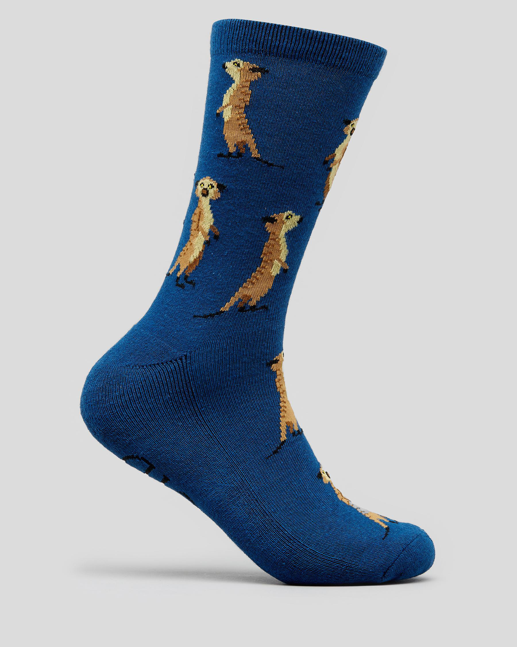 Shop Lucid Meerkat Socks In Navy - Fast Shipping & Easy Returns - City ...