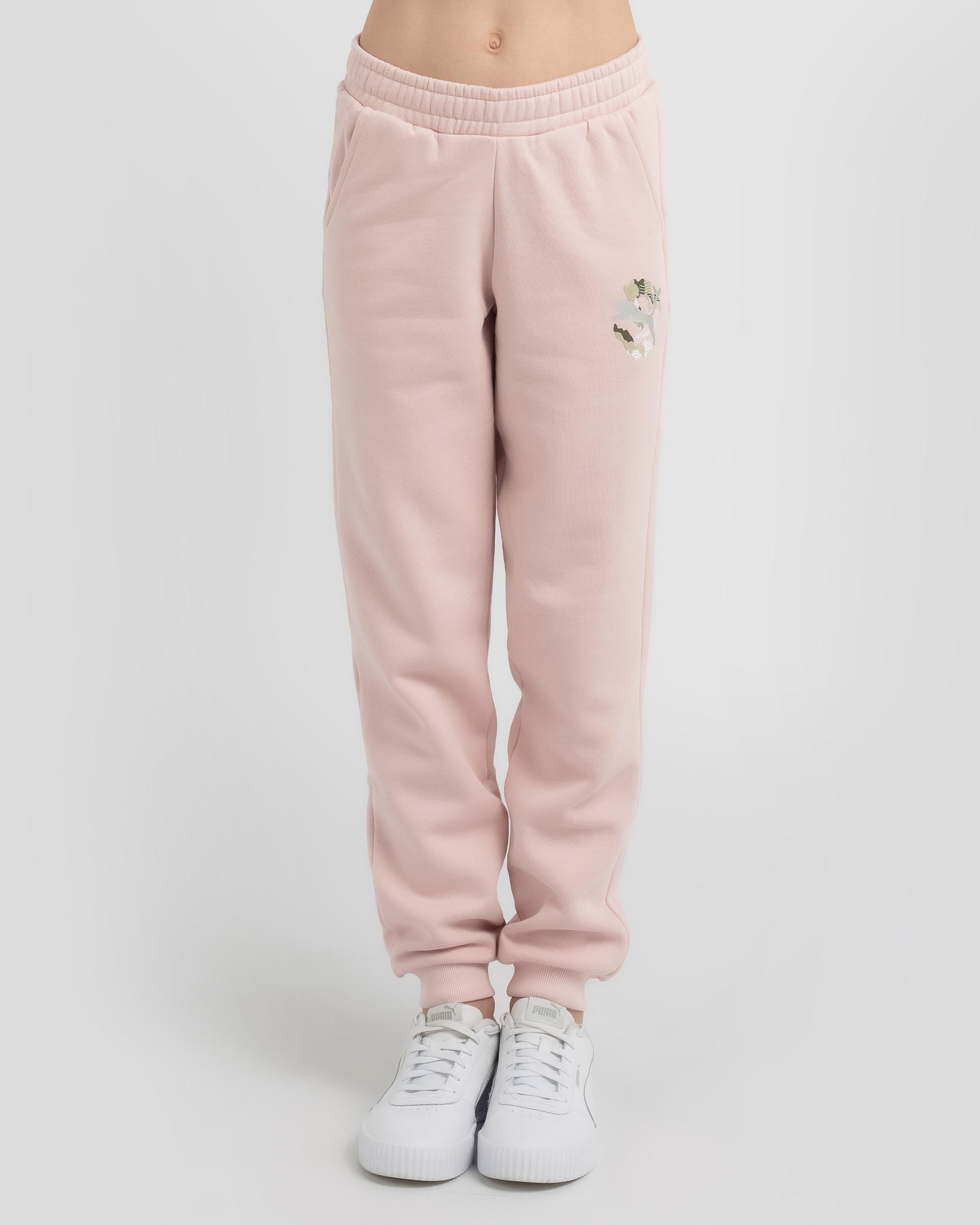 Shop Puma Girls' Alpha Track Pants In Lotus - Fast Shipping & Easy ...