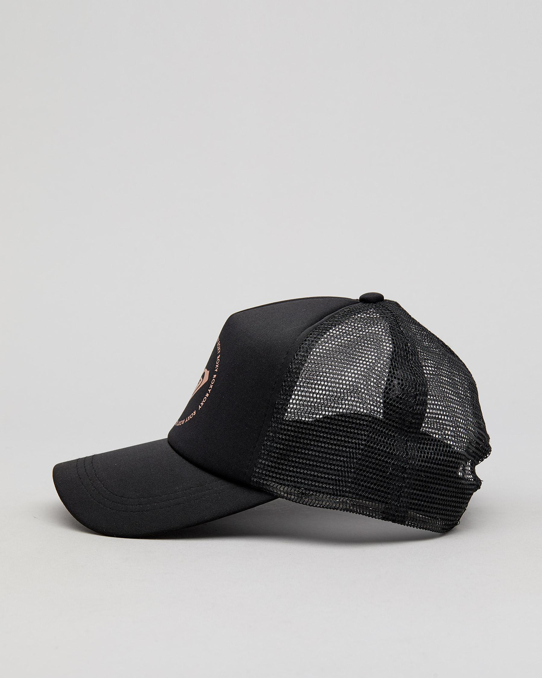 Shop Roxy Brennan Trucker Cap In Anthracite - Fast Shipping & Easy ...