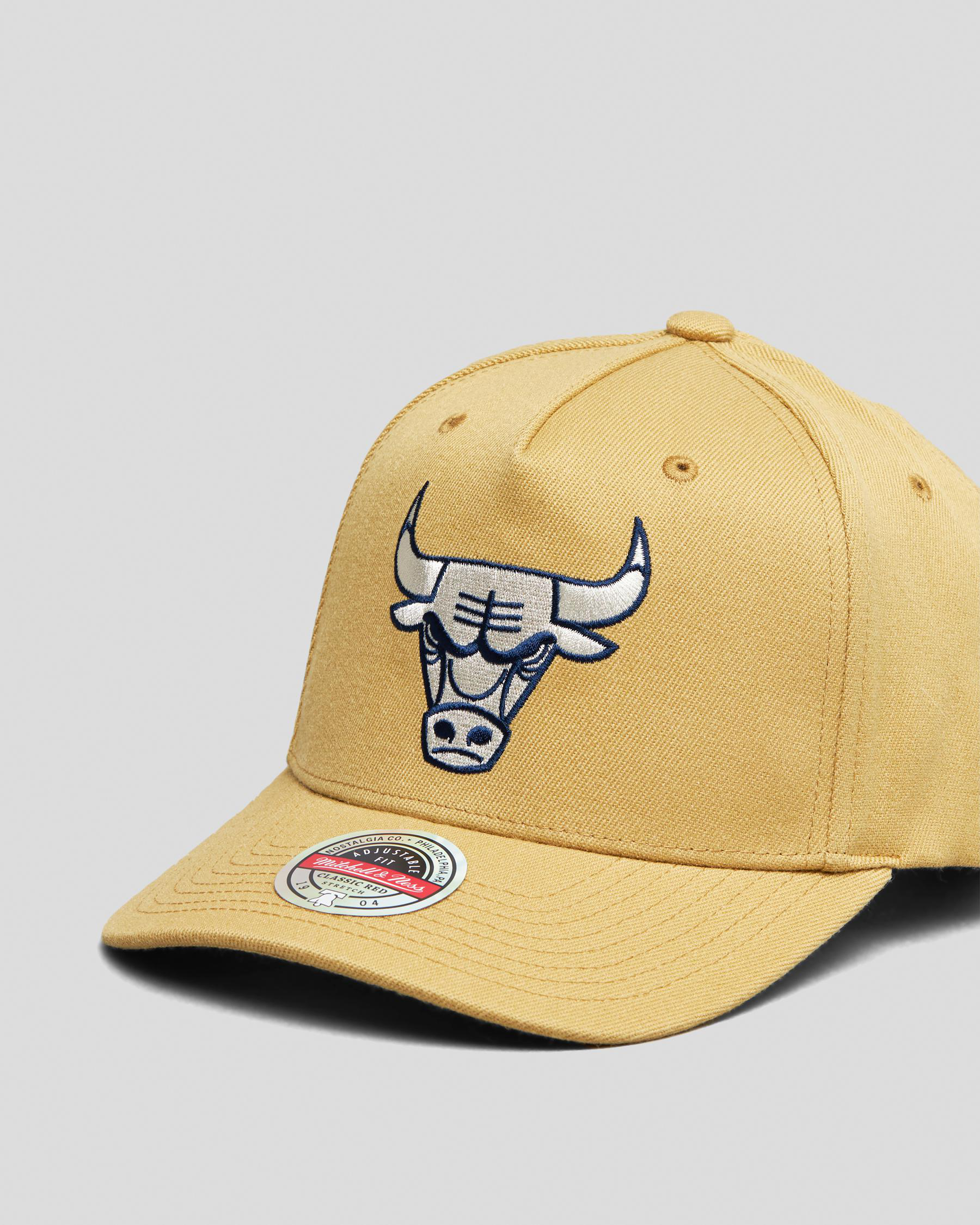 Shop Mitchell & Ness Chicago Bulls Cap In Tan - Fast Shipping & Easy ...