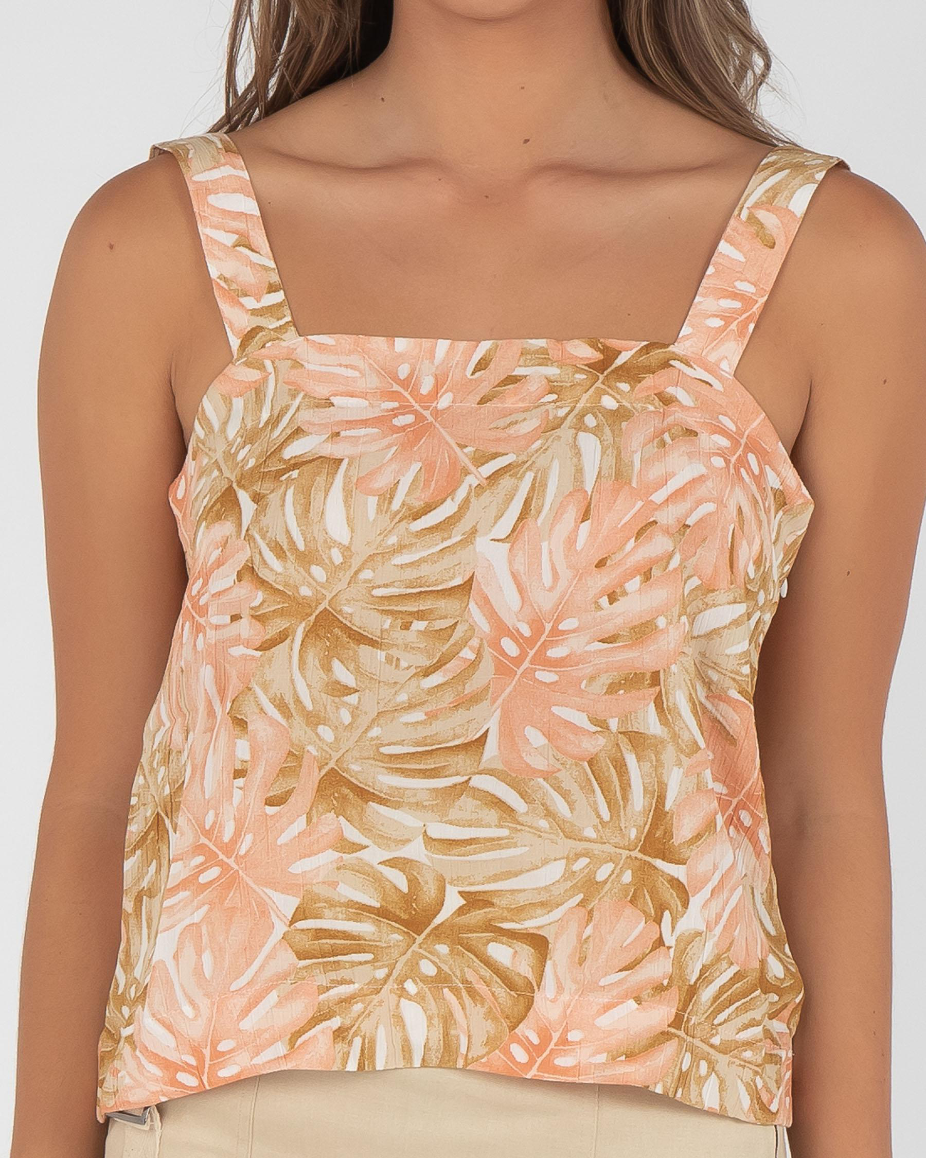 Shop Billabong Hula Palm Top In Cream - Fast Shipping & Easy Returns ...