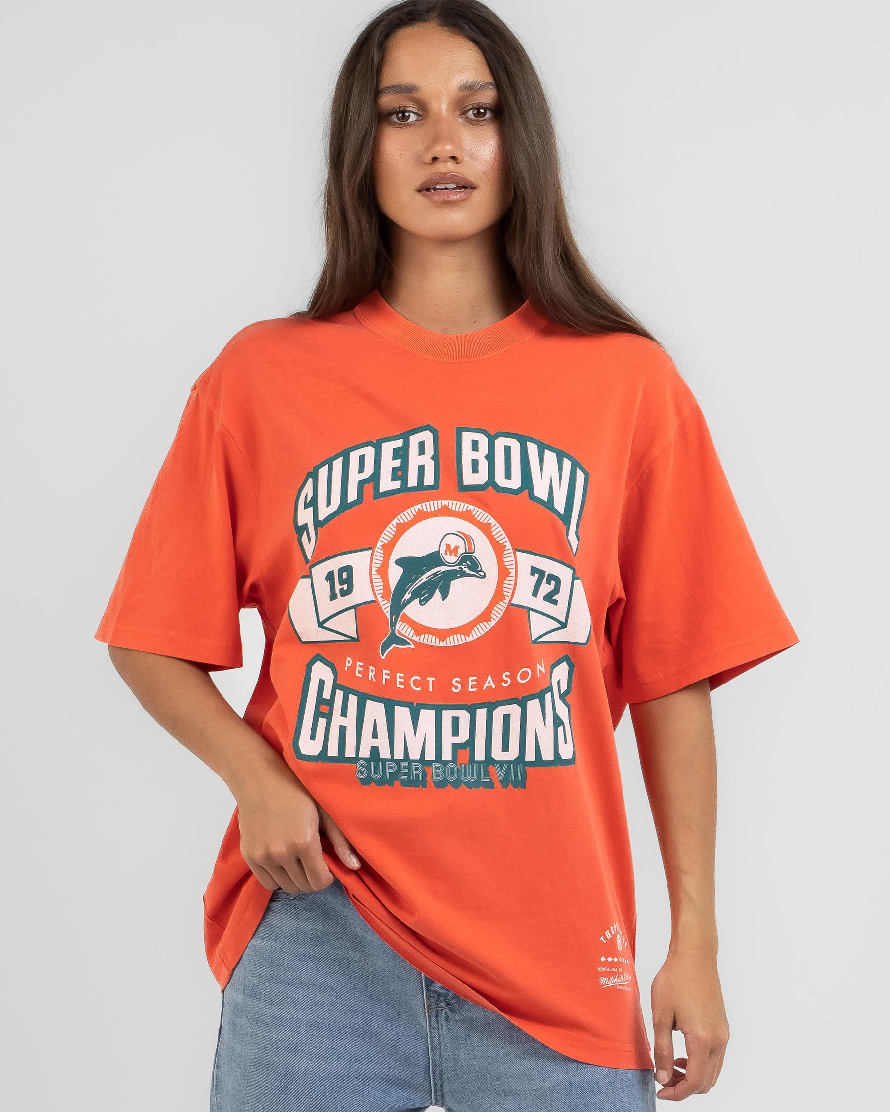 Shop Mitchell & Ness Perfect Season T-Shirt In Faded Orange - Fast ...