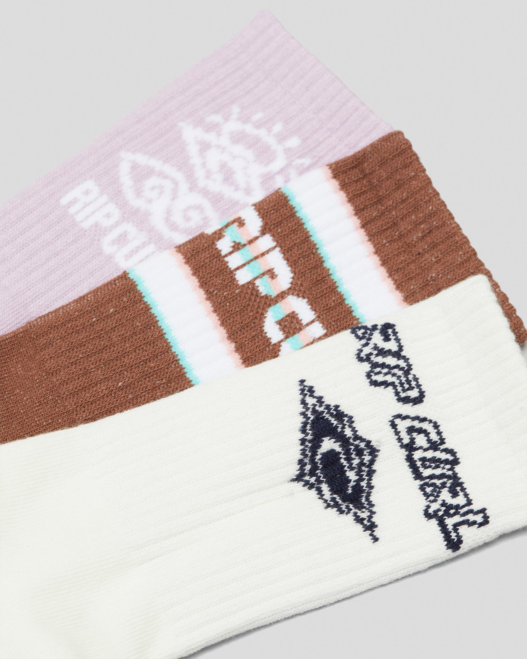 Rip Curl Icons of Surf Sock 3 Pack In Urban Chic - FREE* Shipping ...