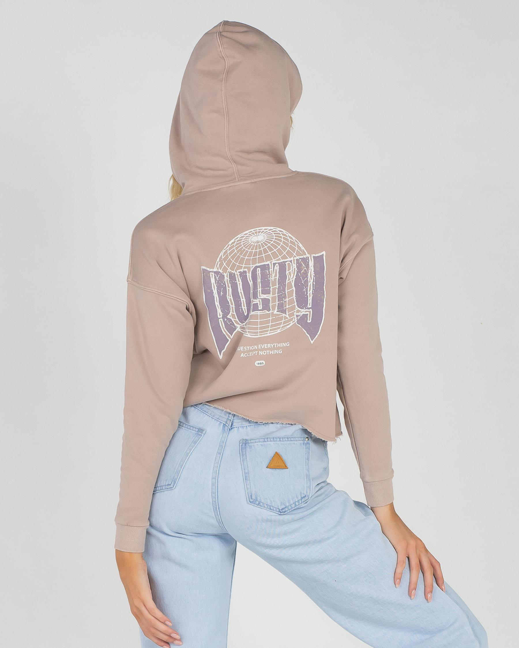 Shop Rusty Worldwide Hoodie In Bark - Fast Shipping & Easy Returns ...