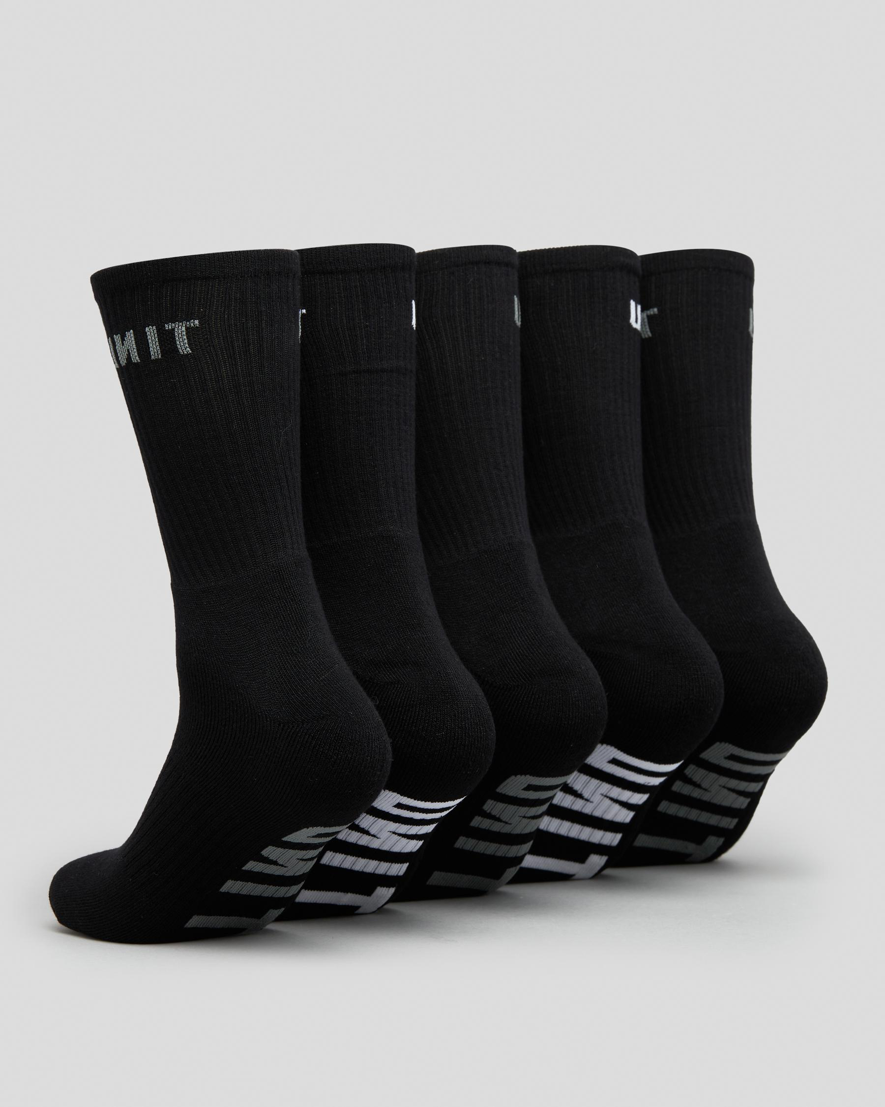 Shop Unit Respond Crew Socks 5 Pack In Multi - Fast Shipping & Easy ...