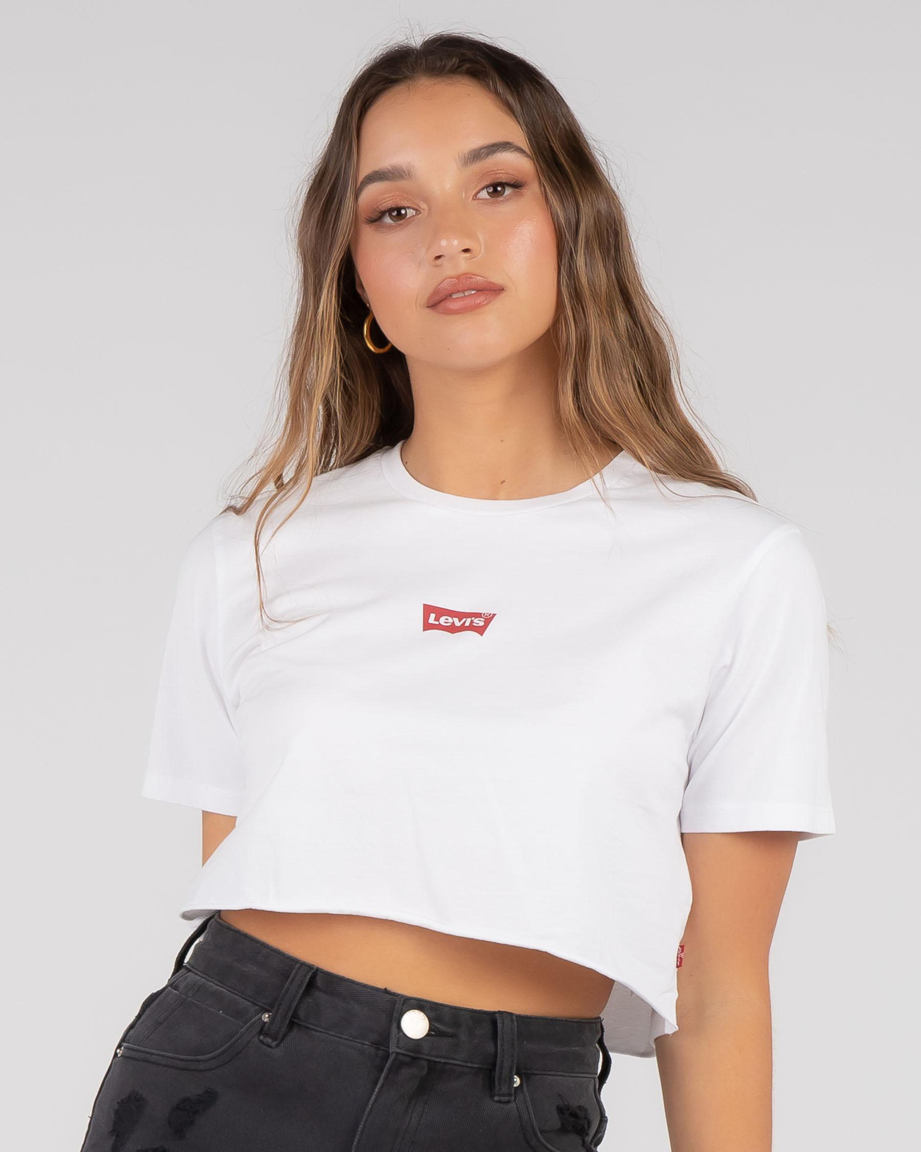 Shop Levi's Mini Batwing T-Shirt In White - Fast Shipping & Easy ...