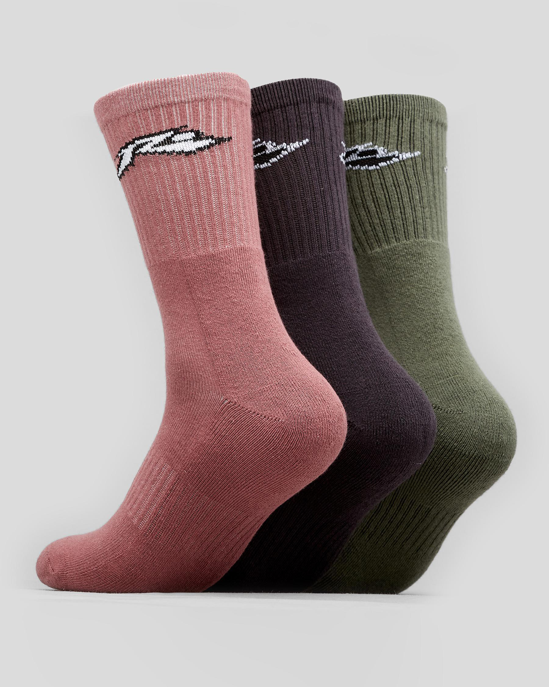 Shop Rusty Wash Up Mid Calf Socks 3 Pack In Multi 2 - Fast Shipping ...