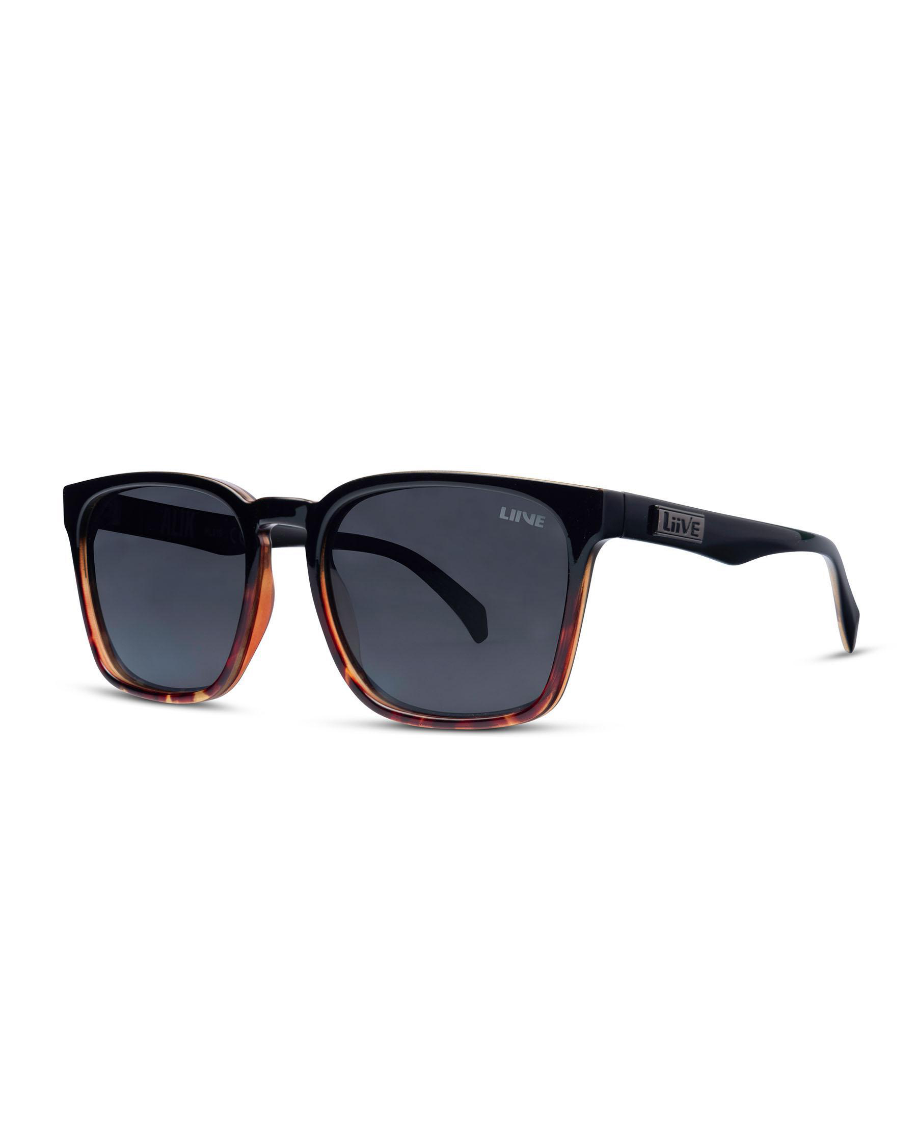 Shop Liive Alik Polarized Sunglasses In Black Gold Tortoise - Fast ...