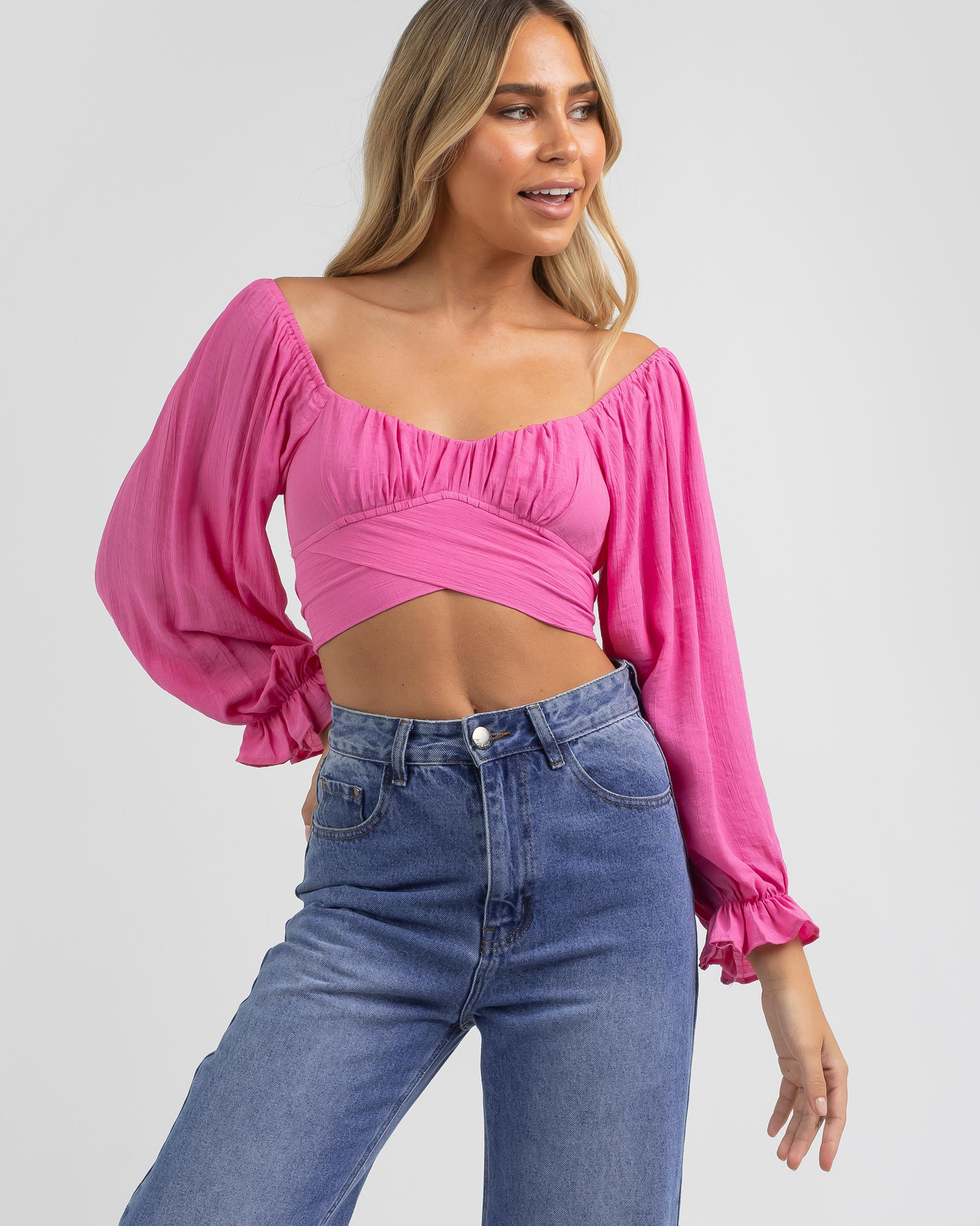 Shop Mooloola Honeymoon Top In Pink - Fast Shipping & Easy Returns ...