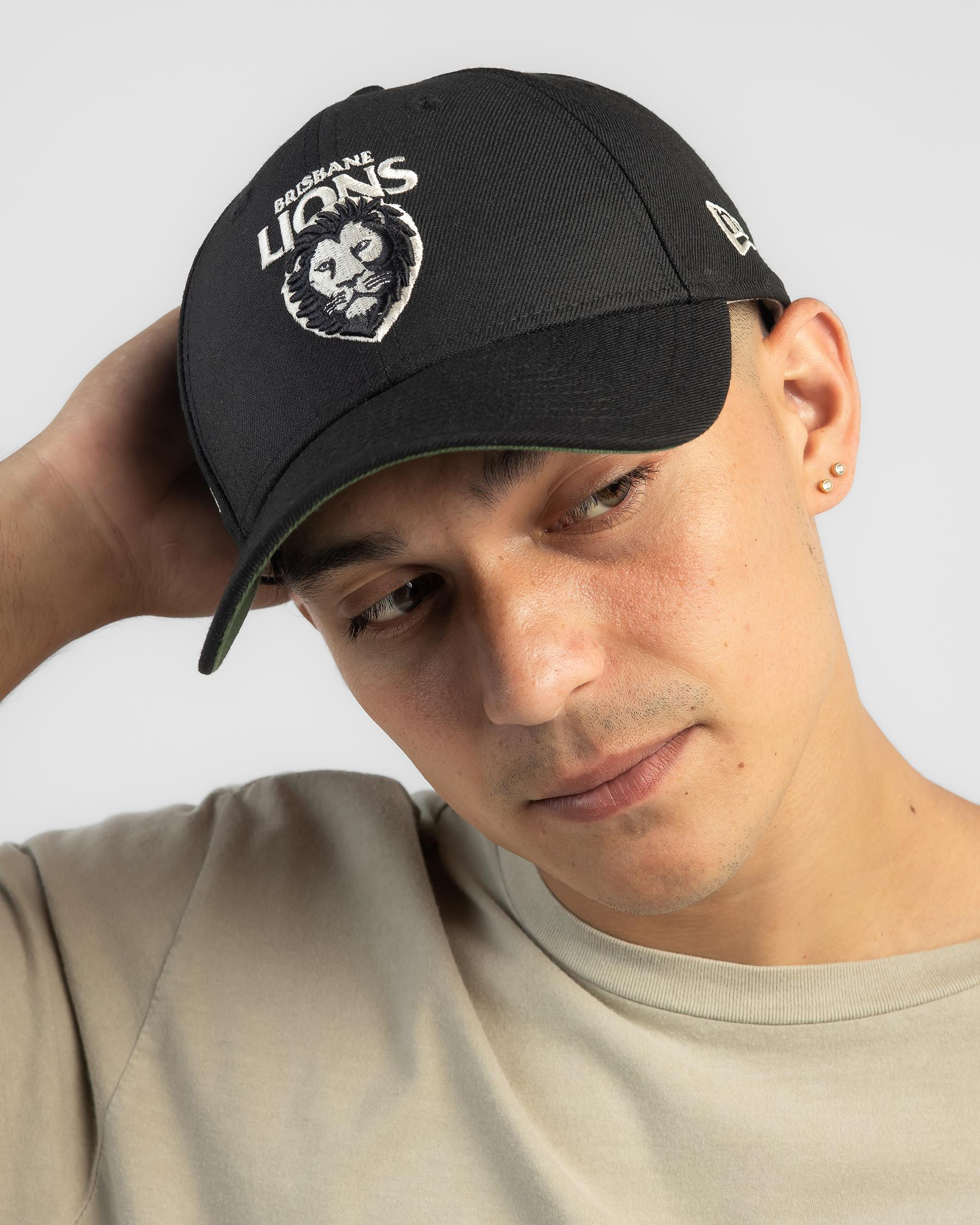 Shop New Era Brisbane Lions 9-Forty Cap In Black - Fast Shipping & Easy ...