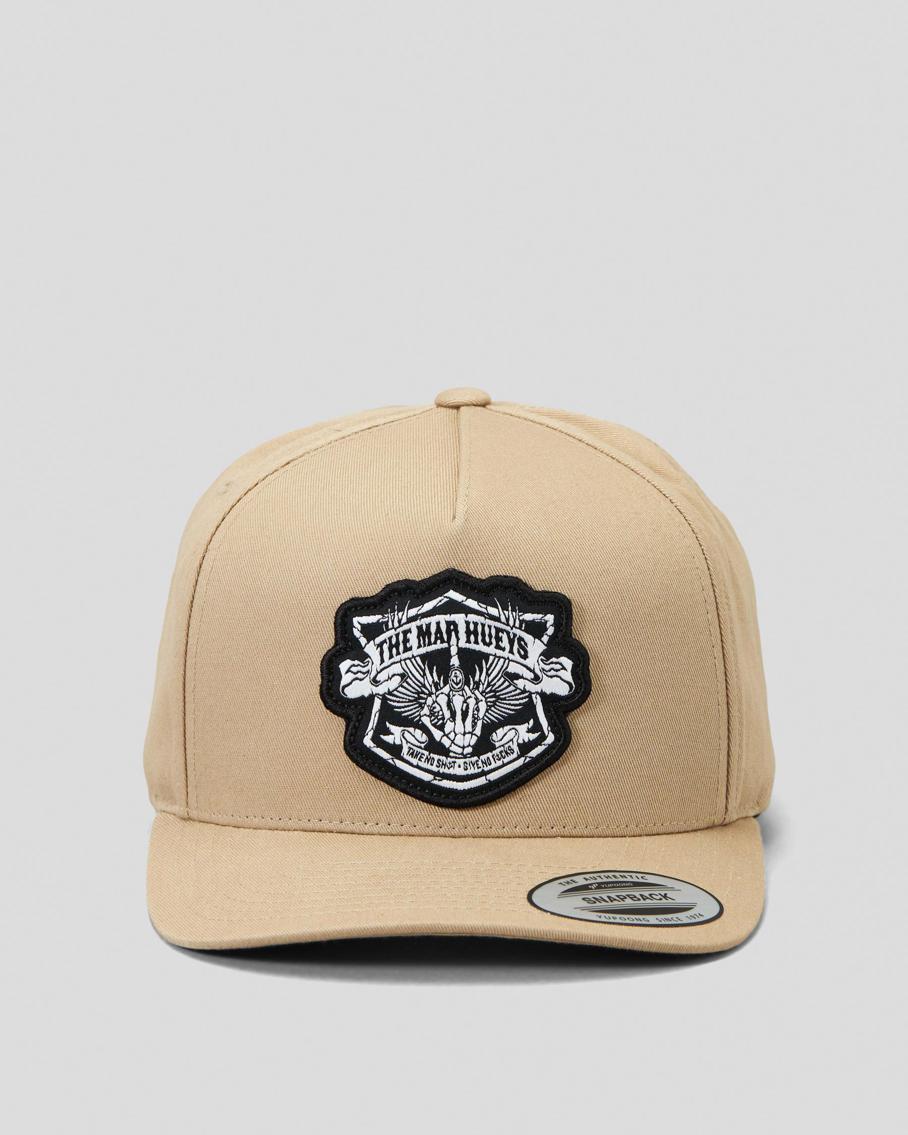 The Mad Hueys Full Throttle Twill Snapback Cap In Tan - FREE* Shipping ...