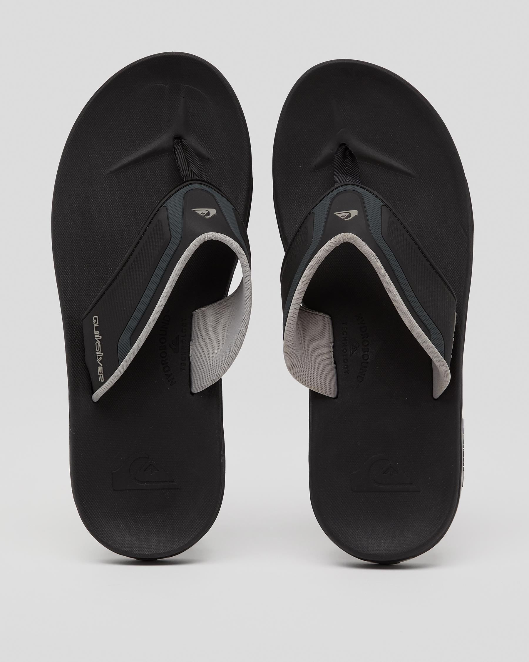 Shop Quiksilver Mathodic Recovery Sandals In Black/grey/brown - Fast ...