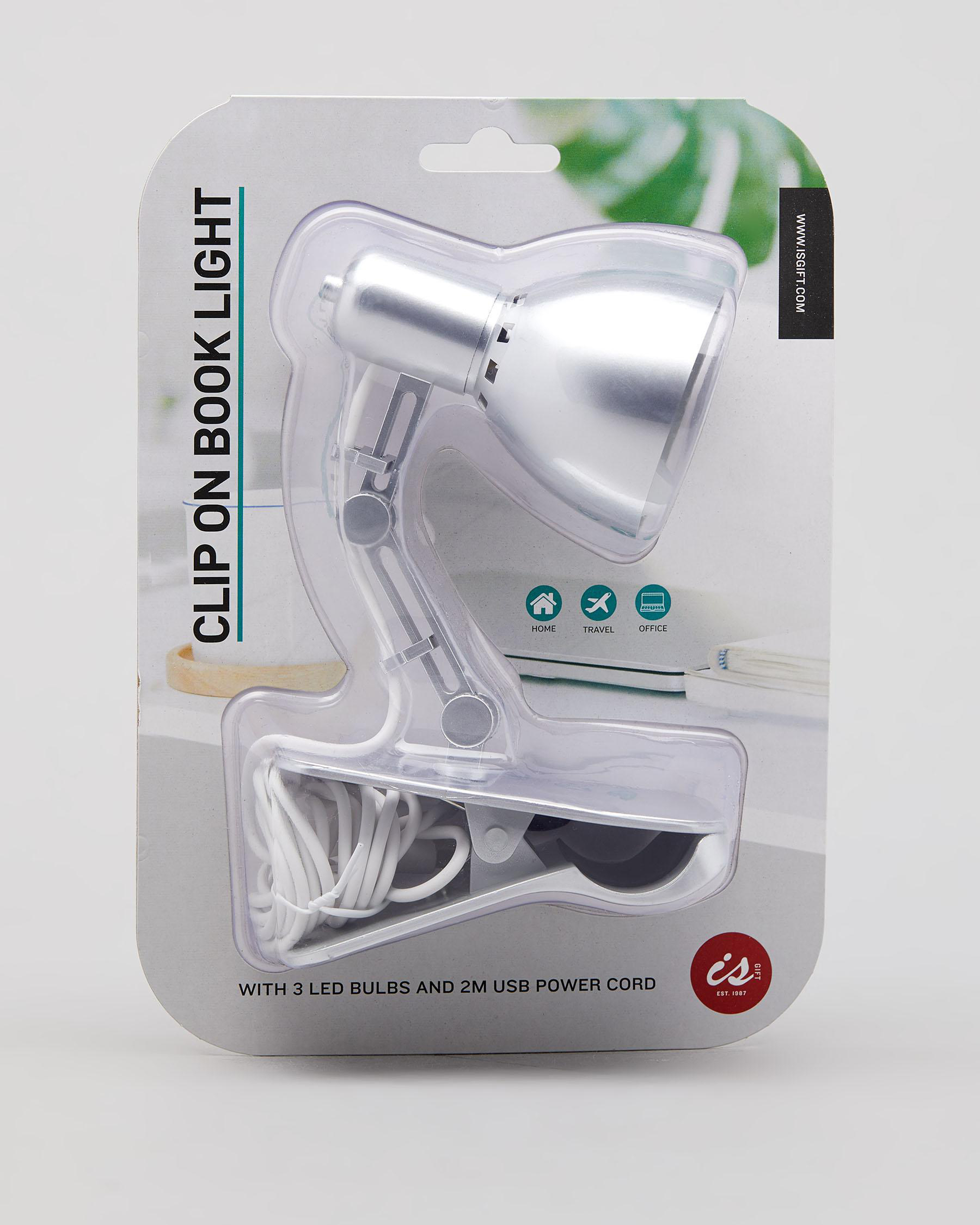Shop Get It Now Clip On USB Book Light In Silver - Fast Shipping & Easy ...