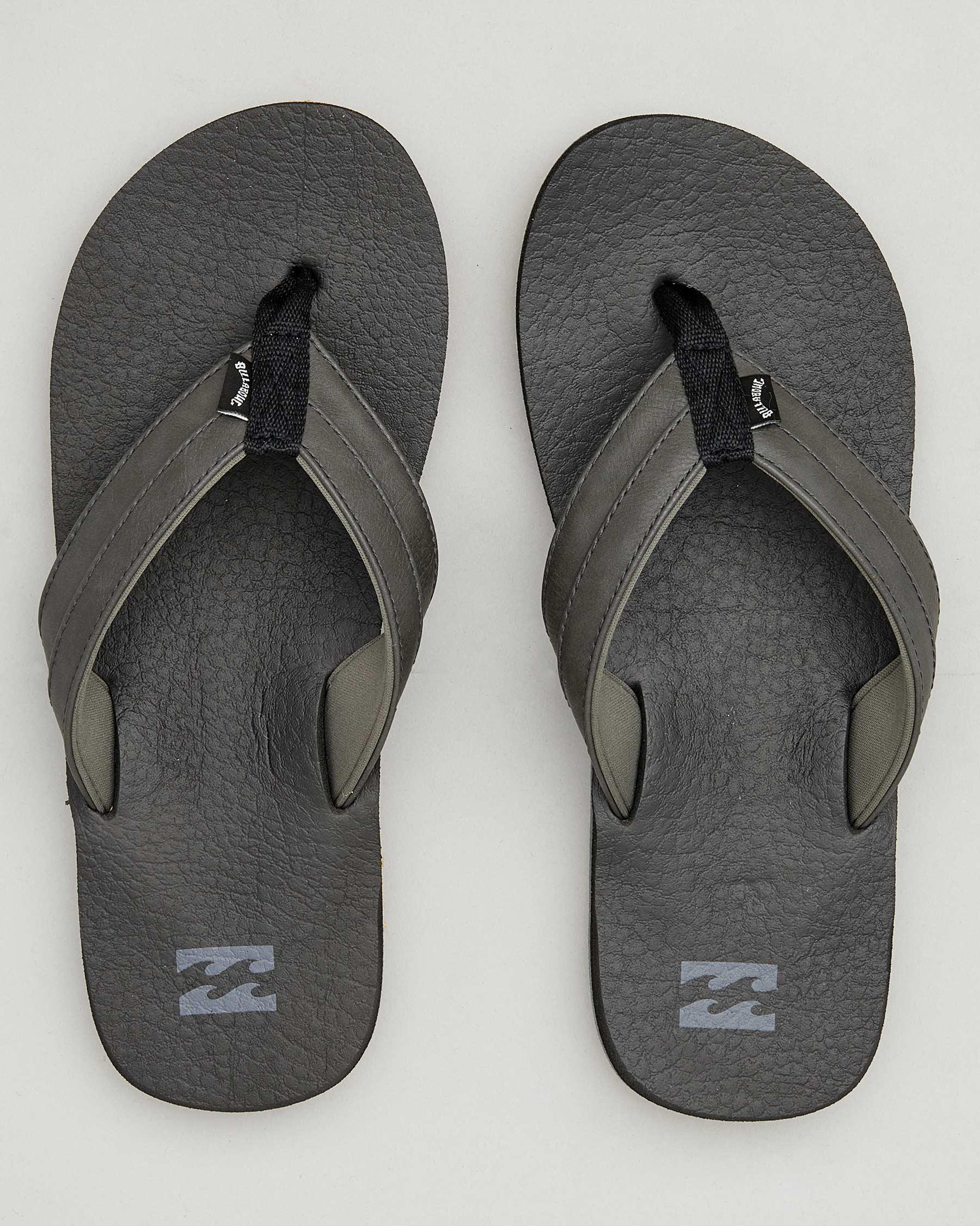 Shop Billabong Mens' All Day Impact Cush Thongs In Black - Fast ...