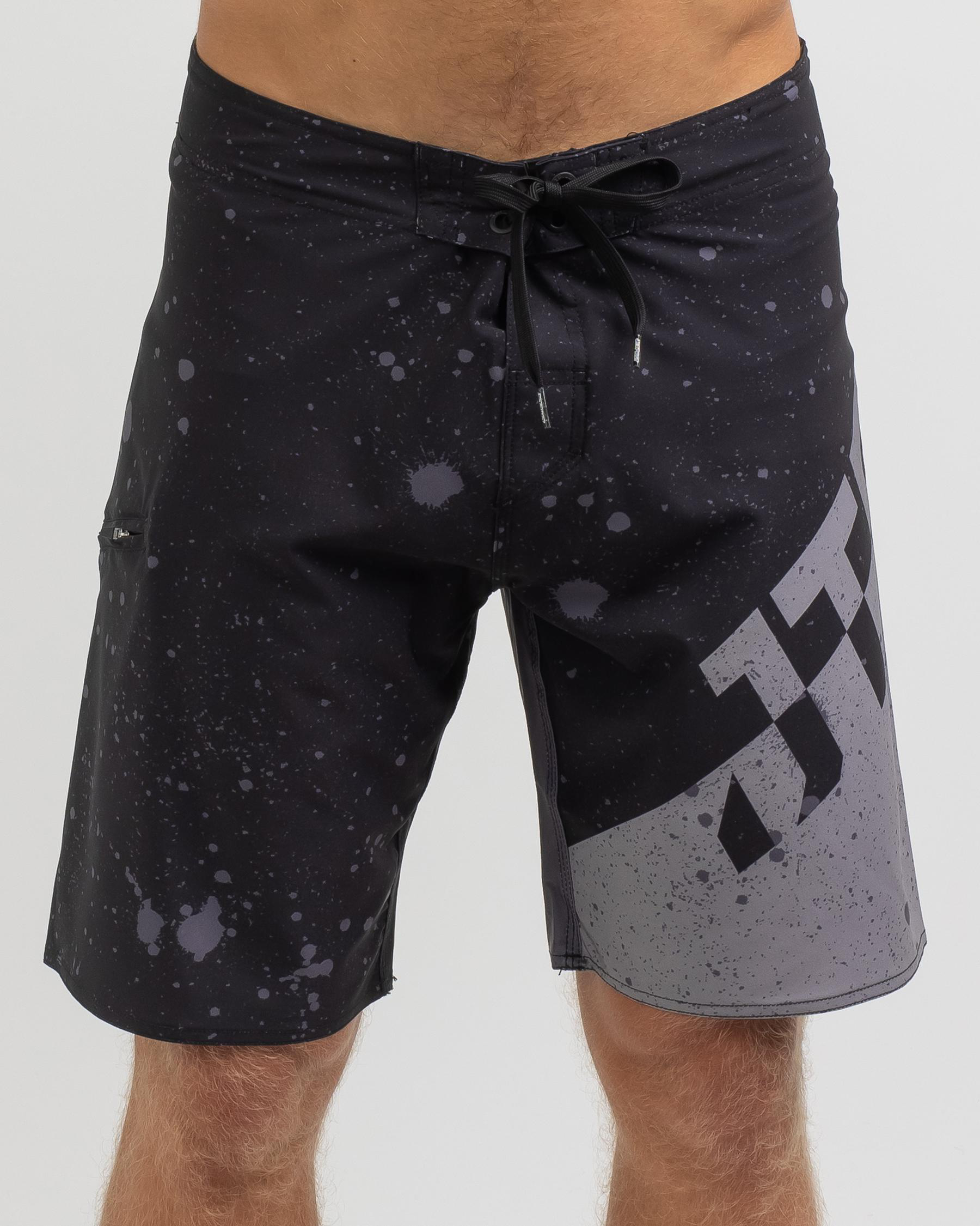 Shop Jetpilot Colour Bomb Board Shorts In Black/char - Fast Shipping ...