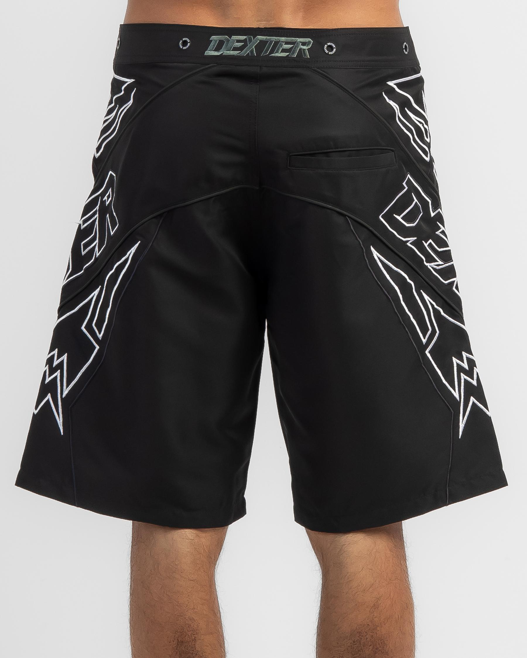 Shop Dexter Mechanism Board Shorts In Black/white - Fast Shipping ...