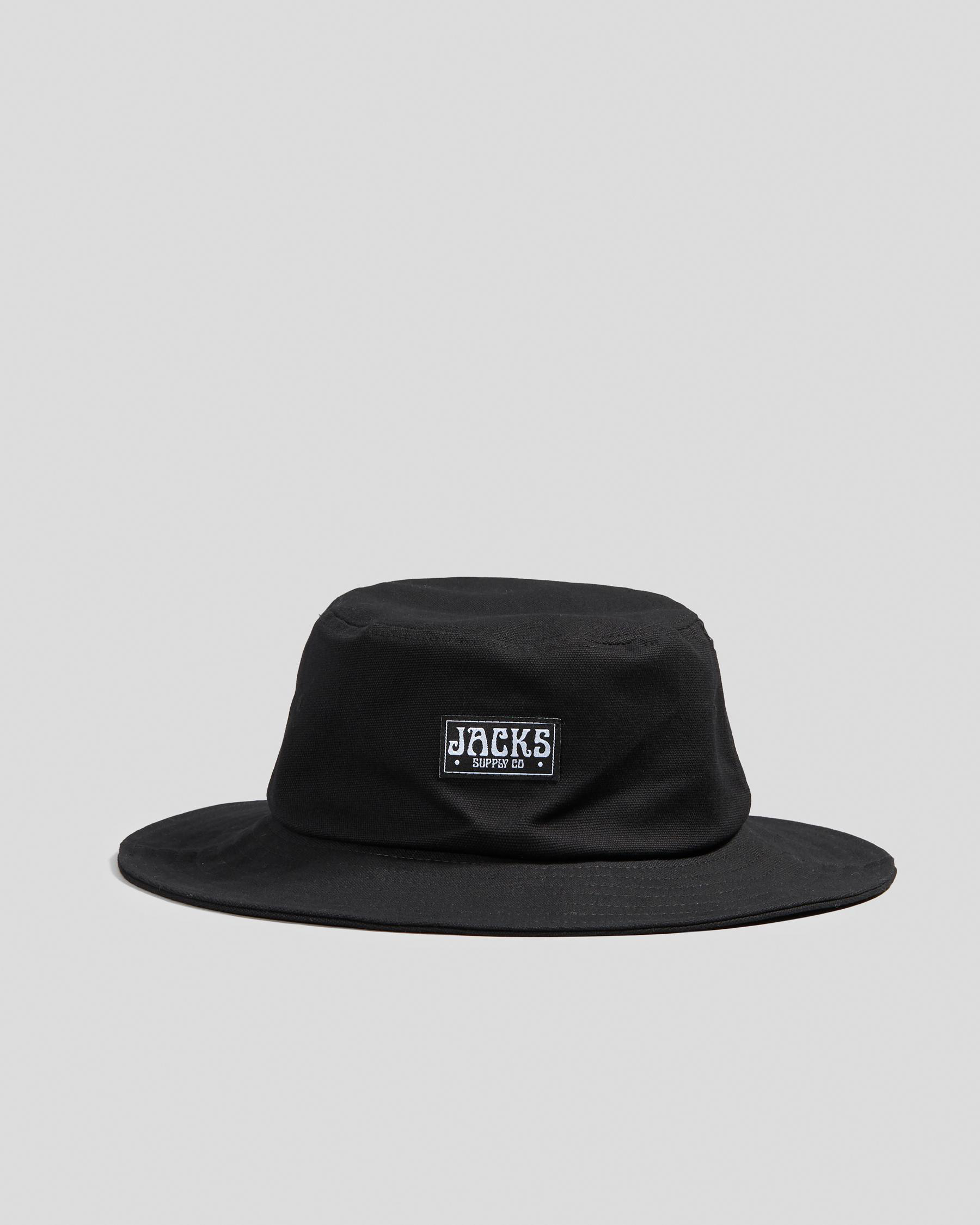Shop Jacks Contour Wide Brim Hat In Black - Fast Shipping & Easy ...