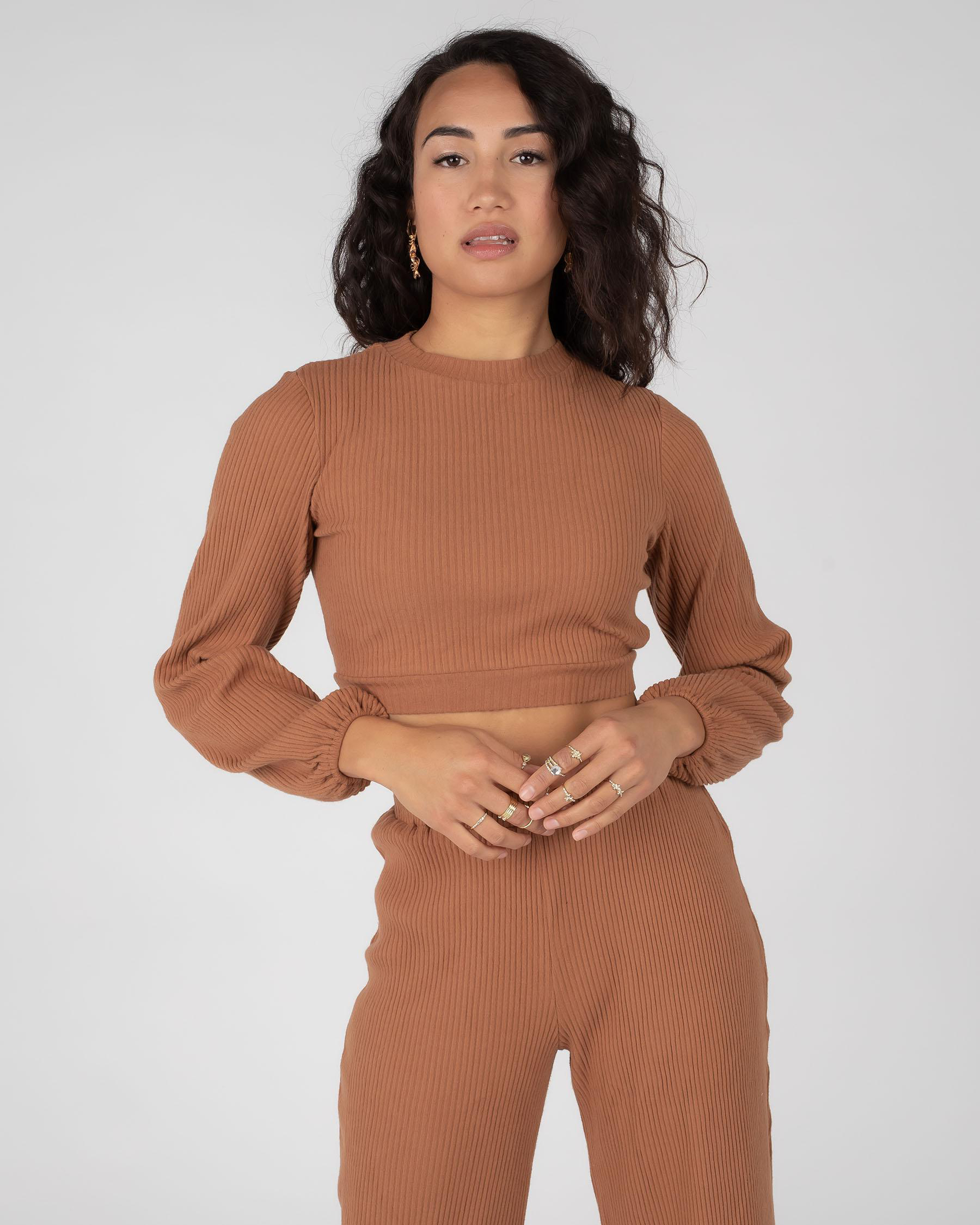 Shop Shareen Collection Mackenzie Top In Rust - Fast Shipping & Easy ...