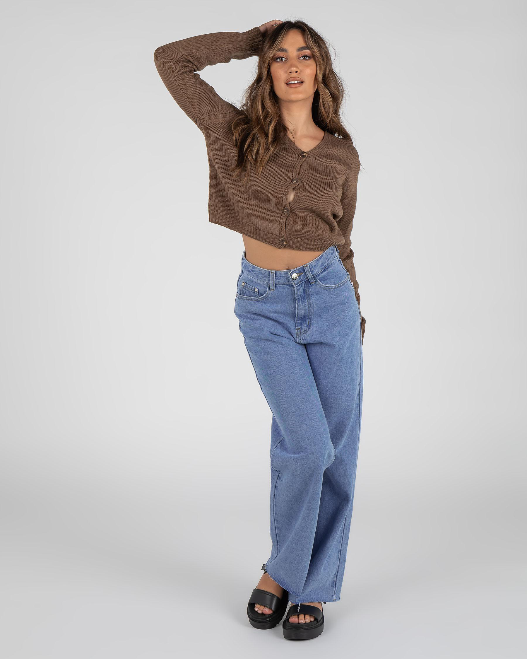 Shop Mooloola The Scoop Knit In Milk Chocolate - Fast Shipping & Easy ...