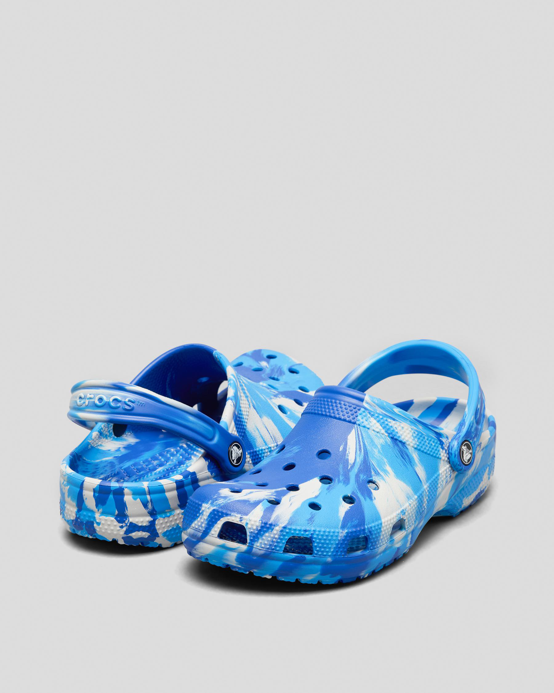 Shop Crocs Classic Marbled Clogs In Pepper/black - Fast Shipping & Easy ...