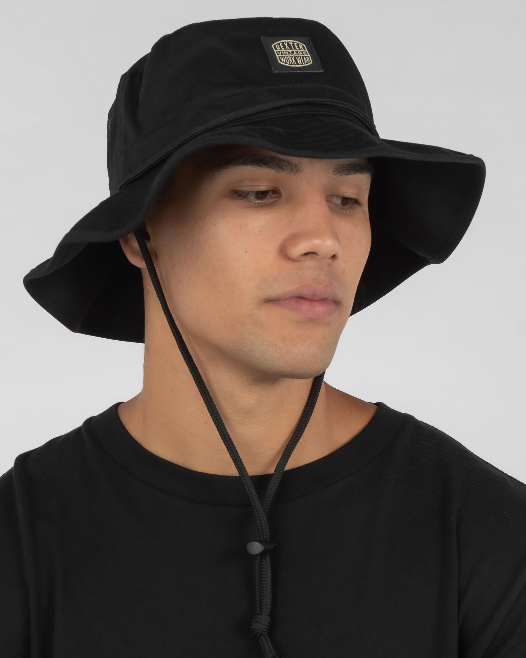 Shop Dexter Felon Wide Brim Hat In Black - Fast Shipping & Easy Returns ...