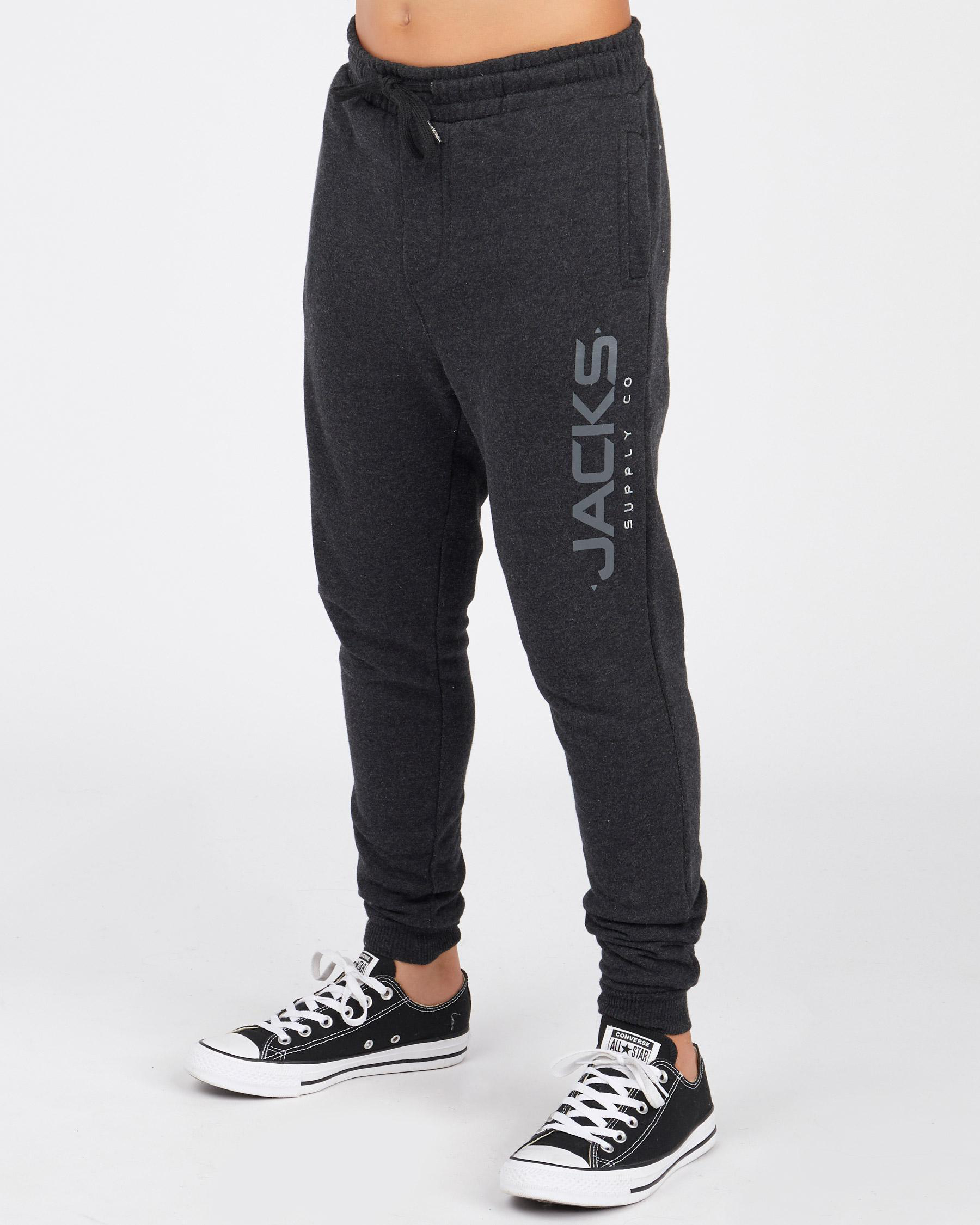 Shop Jacks Boys' Breakout Track Pants In Charcoal Marle - Fast Shipping ...