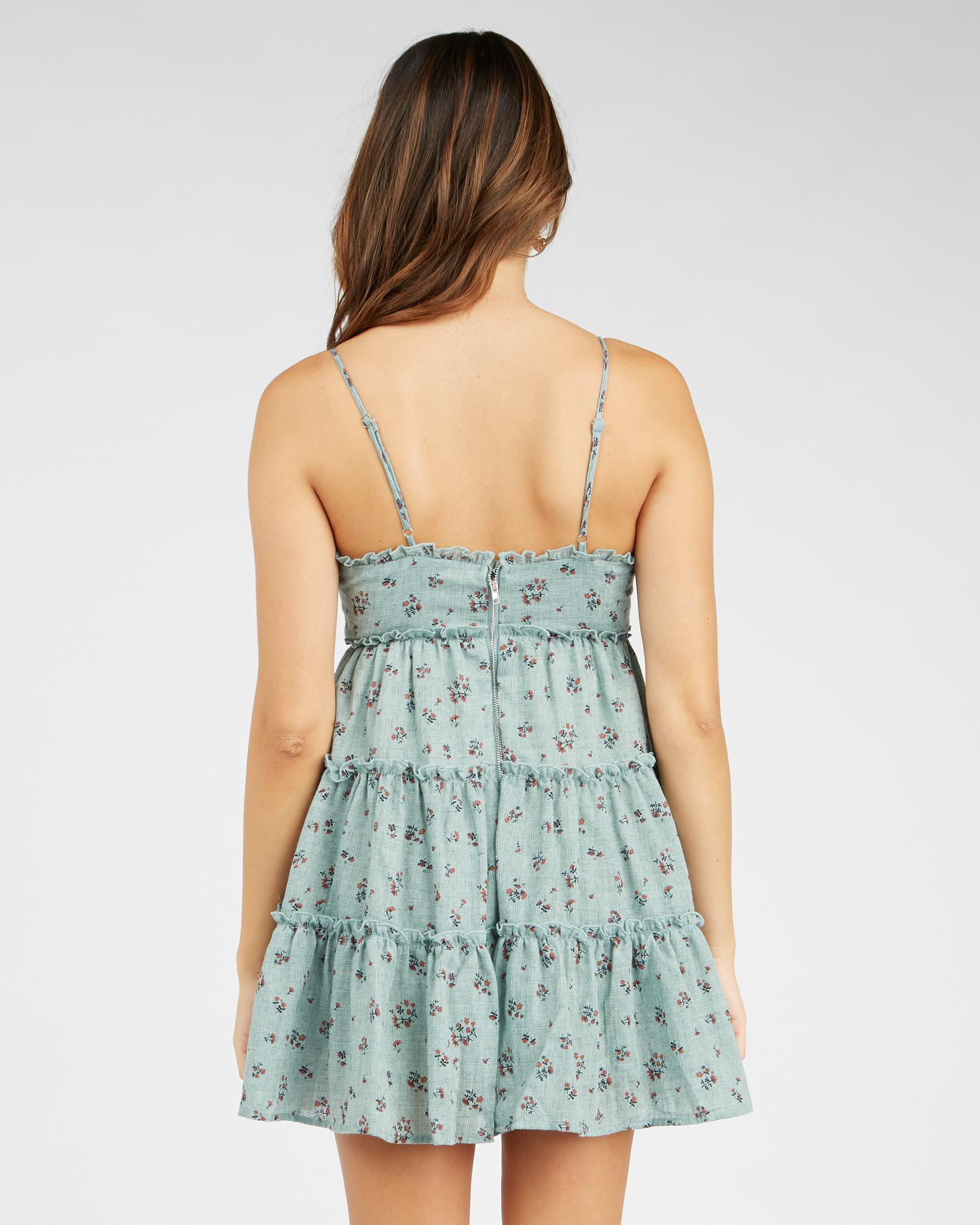 Shop Mooloola Clara Dress In Sage/red - Fast Shipping & Easy Returns ...
