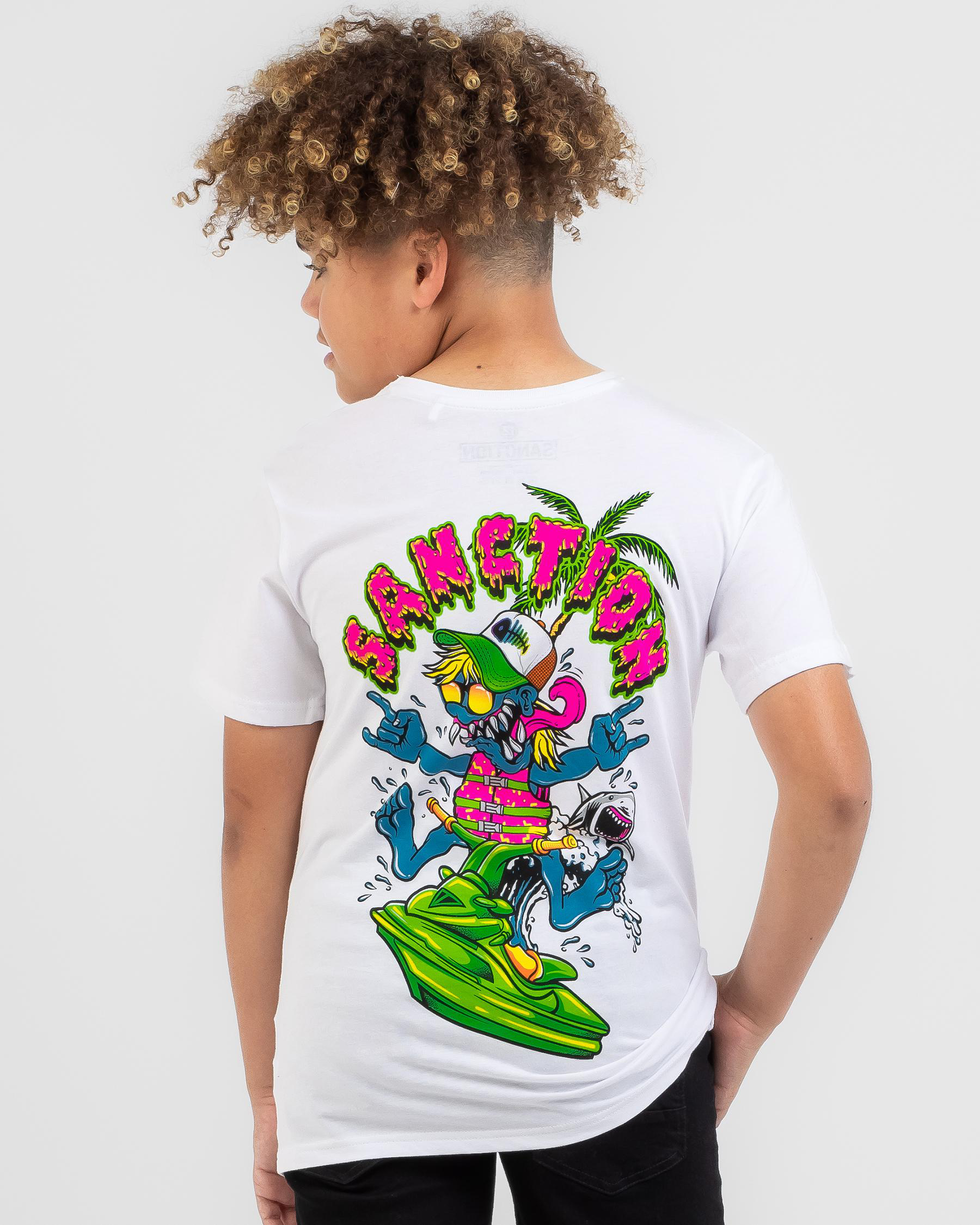 Shop Sanction Boys' Sprayed T-Shirt In White - Fast Shipping & Easy ...