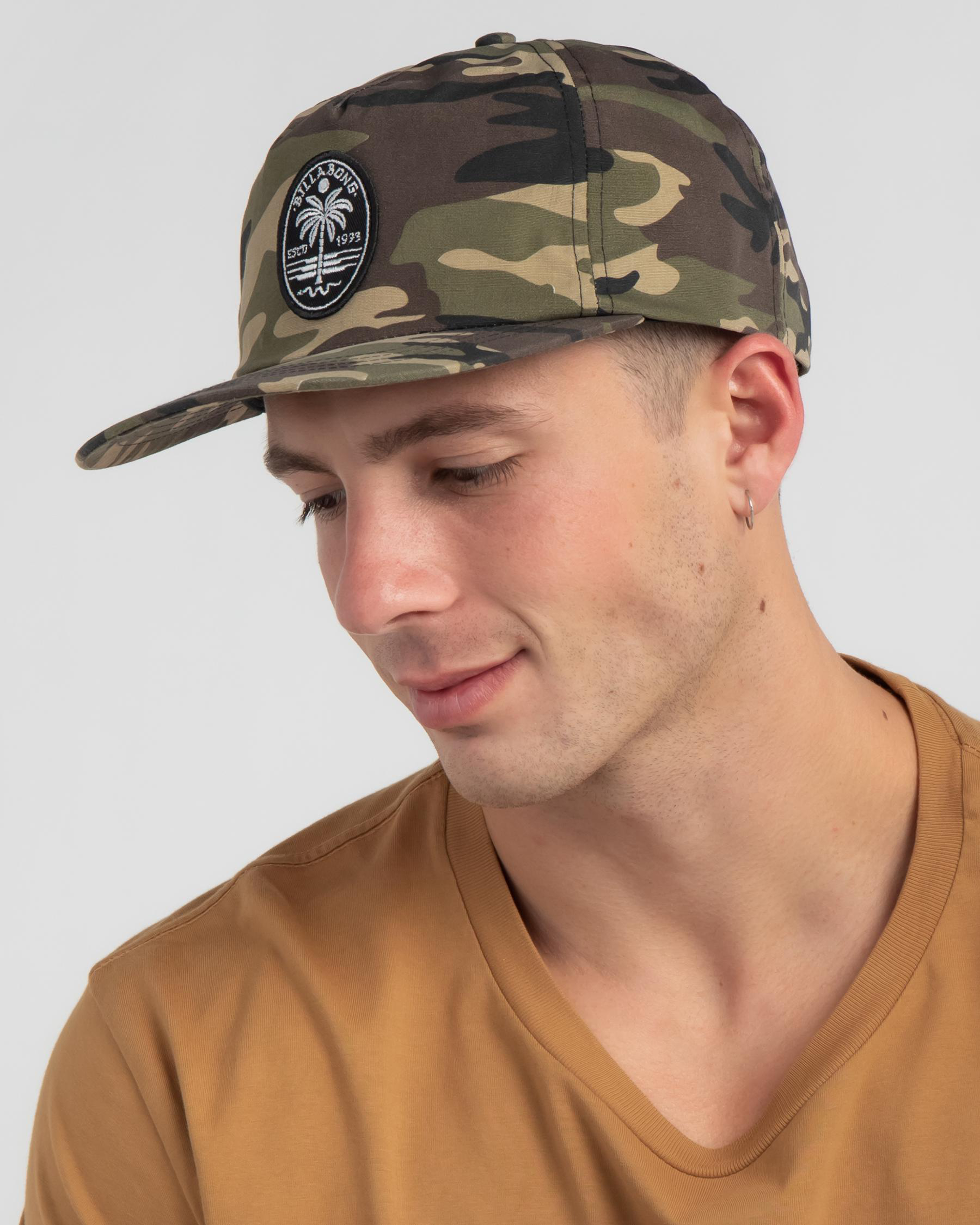 Billabong Palmer Snapback Cap In Military Camo - Fast Shipping & Easy ...